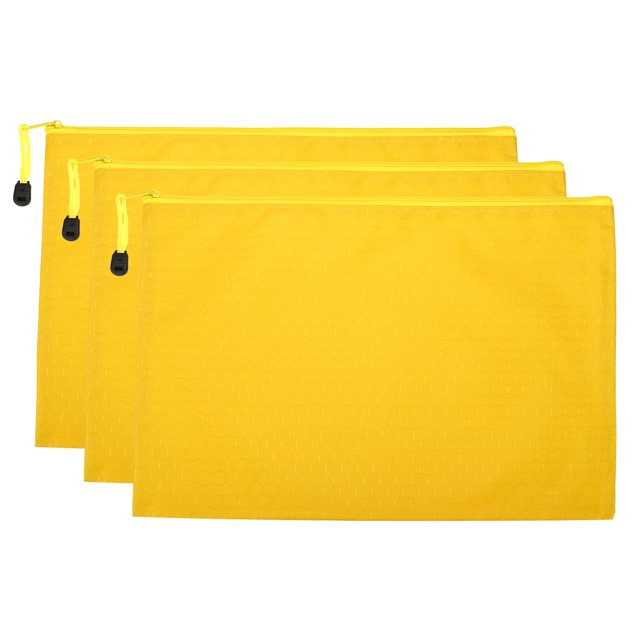 Uxcell Waterproof Zipper File Bags, A4 Document Holders for Office ...