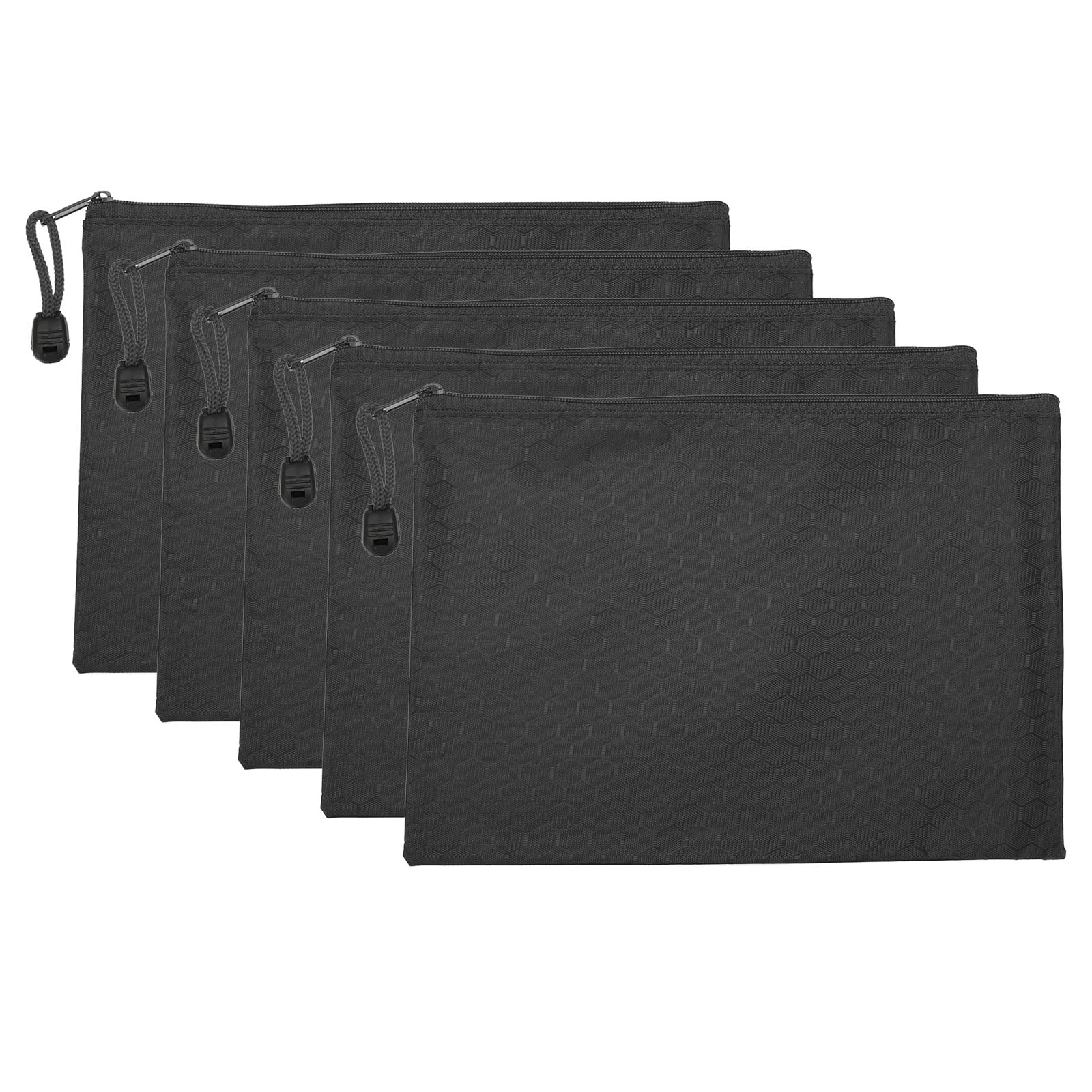 Uxcell Waterproof Zipper File Bags, A5 Document Holders for Office ...