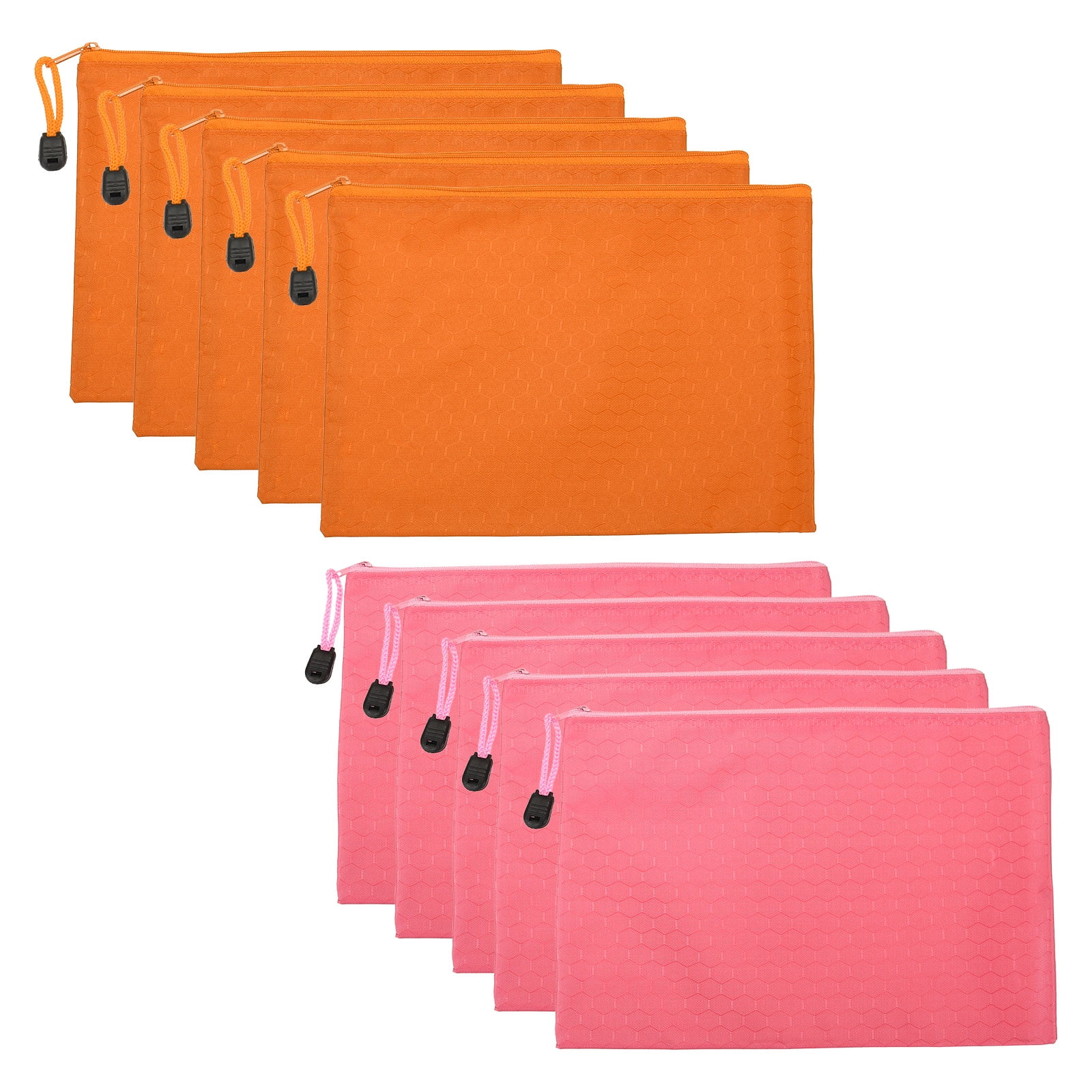 Uxcell Waterproof Zipper File Bags, A5 Document Holders for Office ...