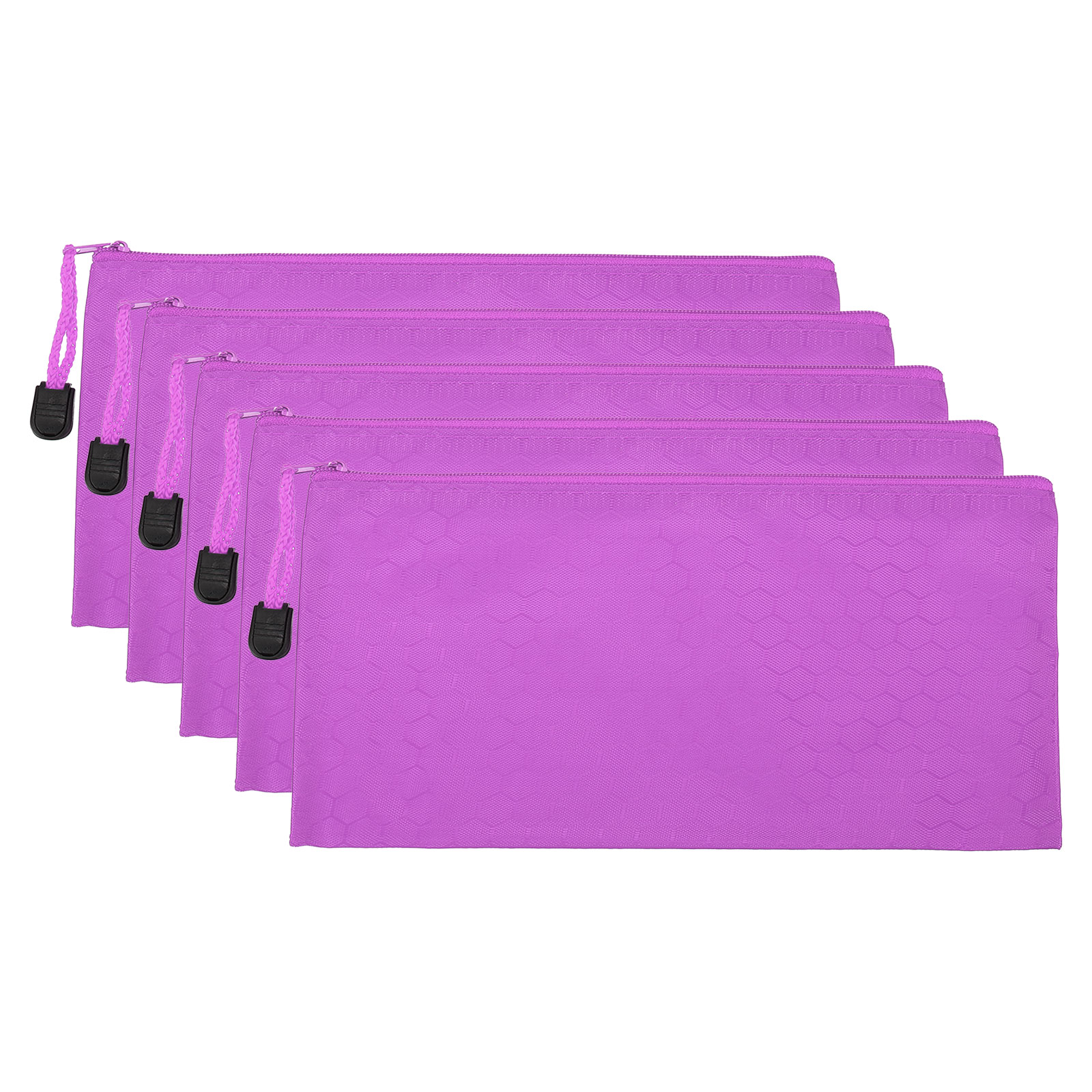 Uxcell Waterproof Zipper File Bags, A6 Document Holders for Office ...