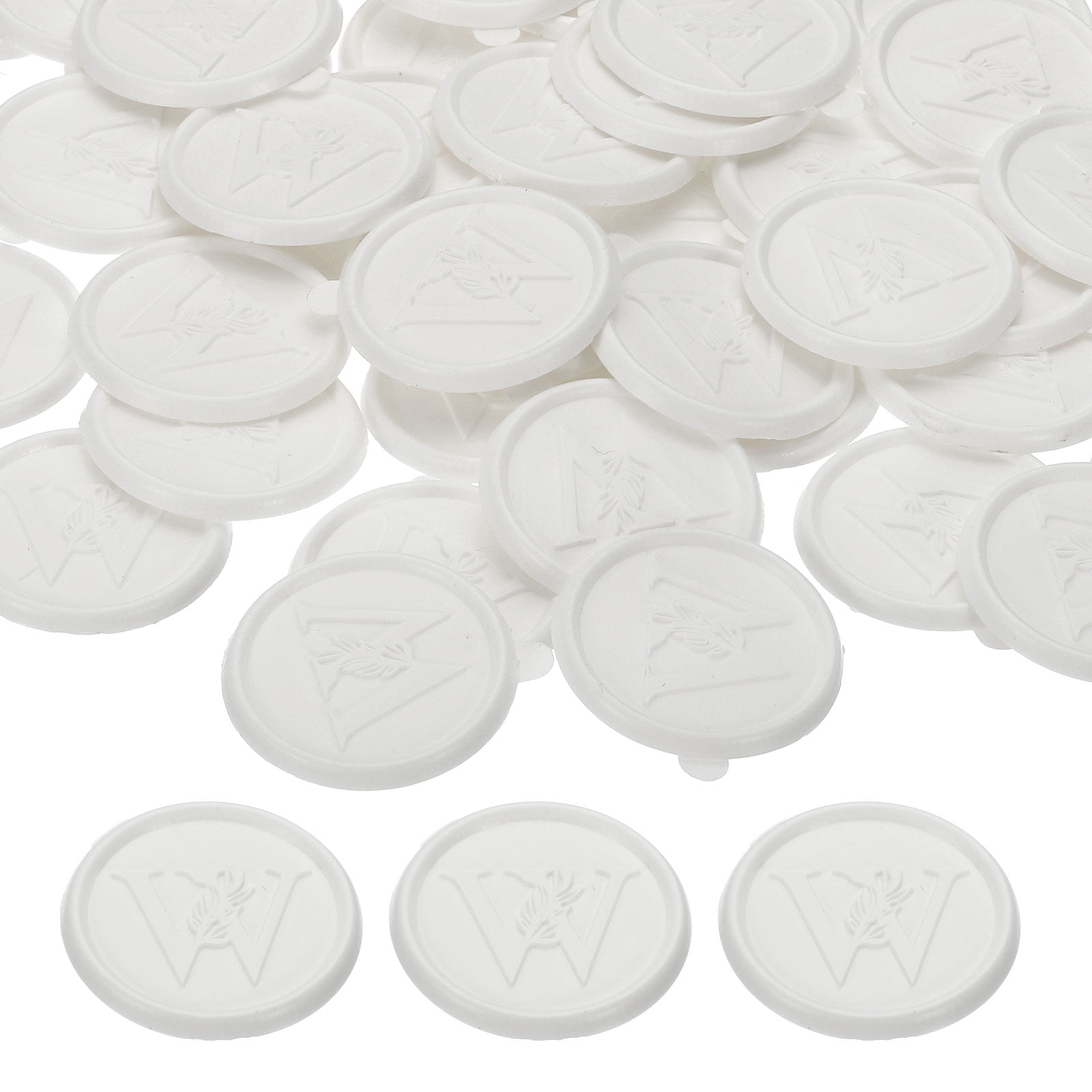 Uxcell Wax Seal Stickers White, 50pcs Envelope Sealing Adhesive Backing ...