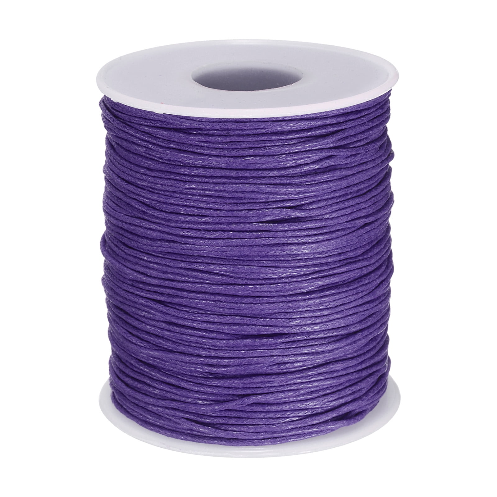 Uxcell Waxed Cotton Cord 1mm 100 Yards Purple Wax String Beading Thread ...