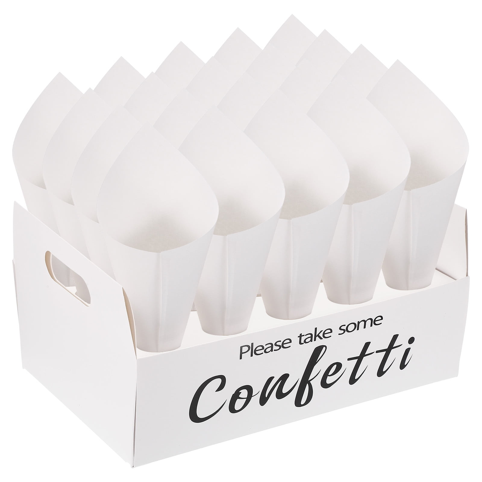 Uxcell Wedding Confetti Cones Holder Box, 20 Holes Confetti Stand Box ...