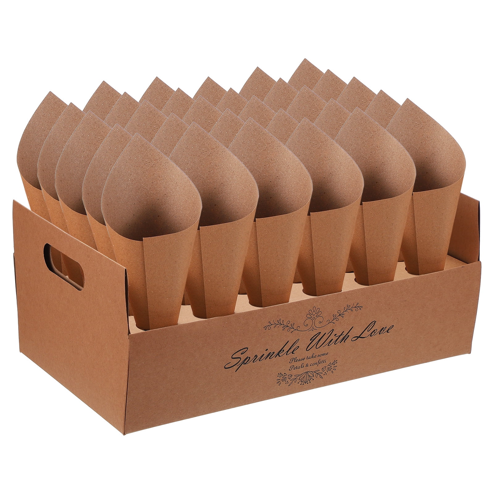 Uxcell Wedding Confetti Cones Holder Box, 30 Holes Confetti Stand Box ...