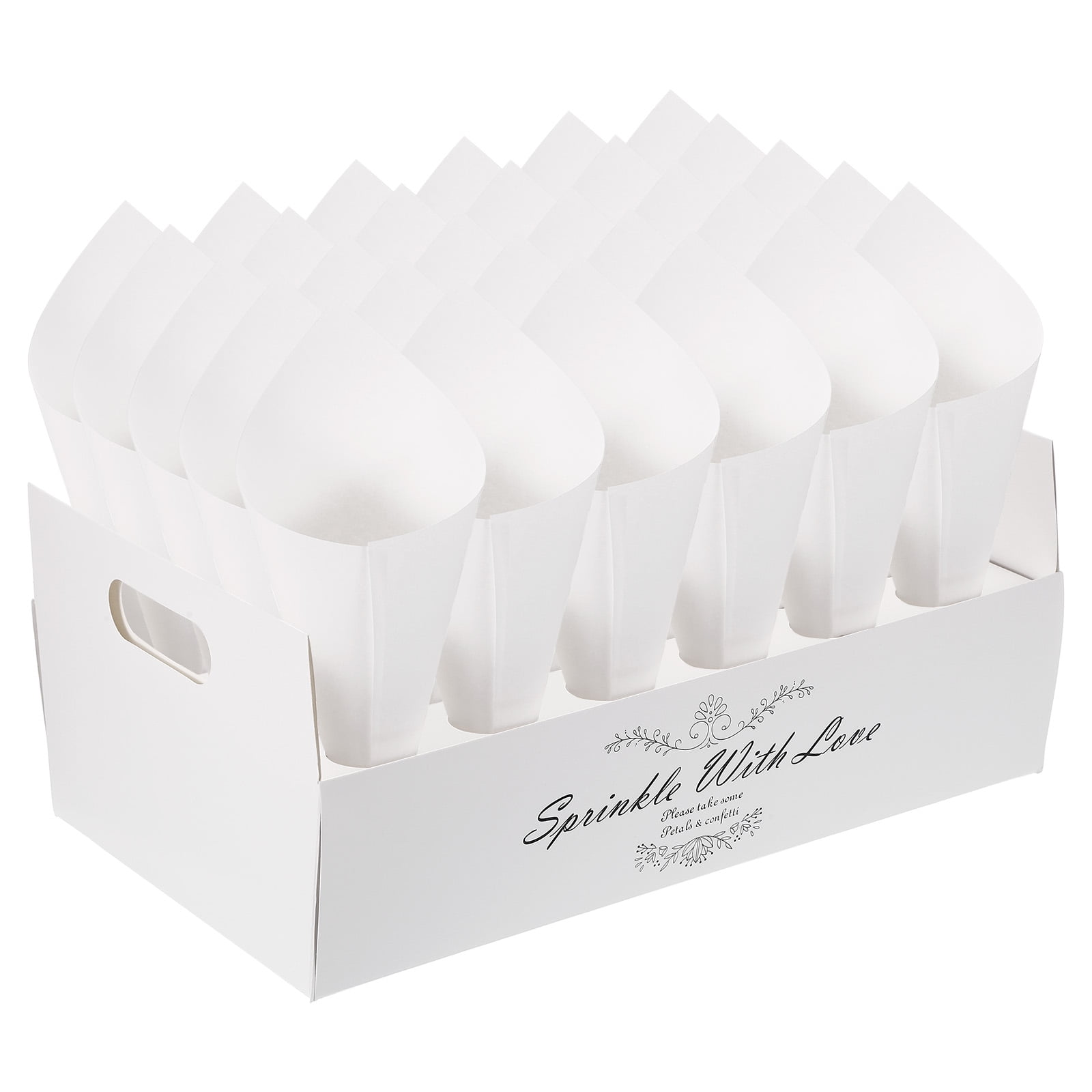 Uxcell Wedding Confetti Cones Holder Box, 30 Holes Confetti Stand Box ...