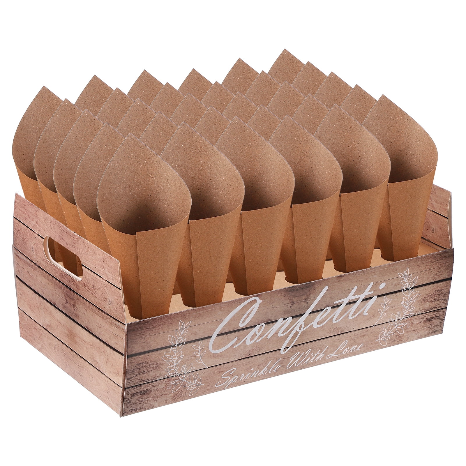 Uxcell Wedding Confetti Cones Holder Box, 30 Holes Confetti Stand Tray ...