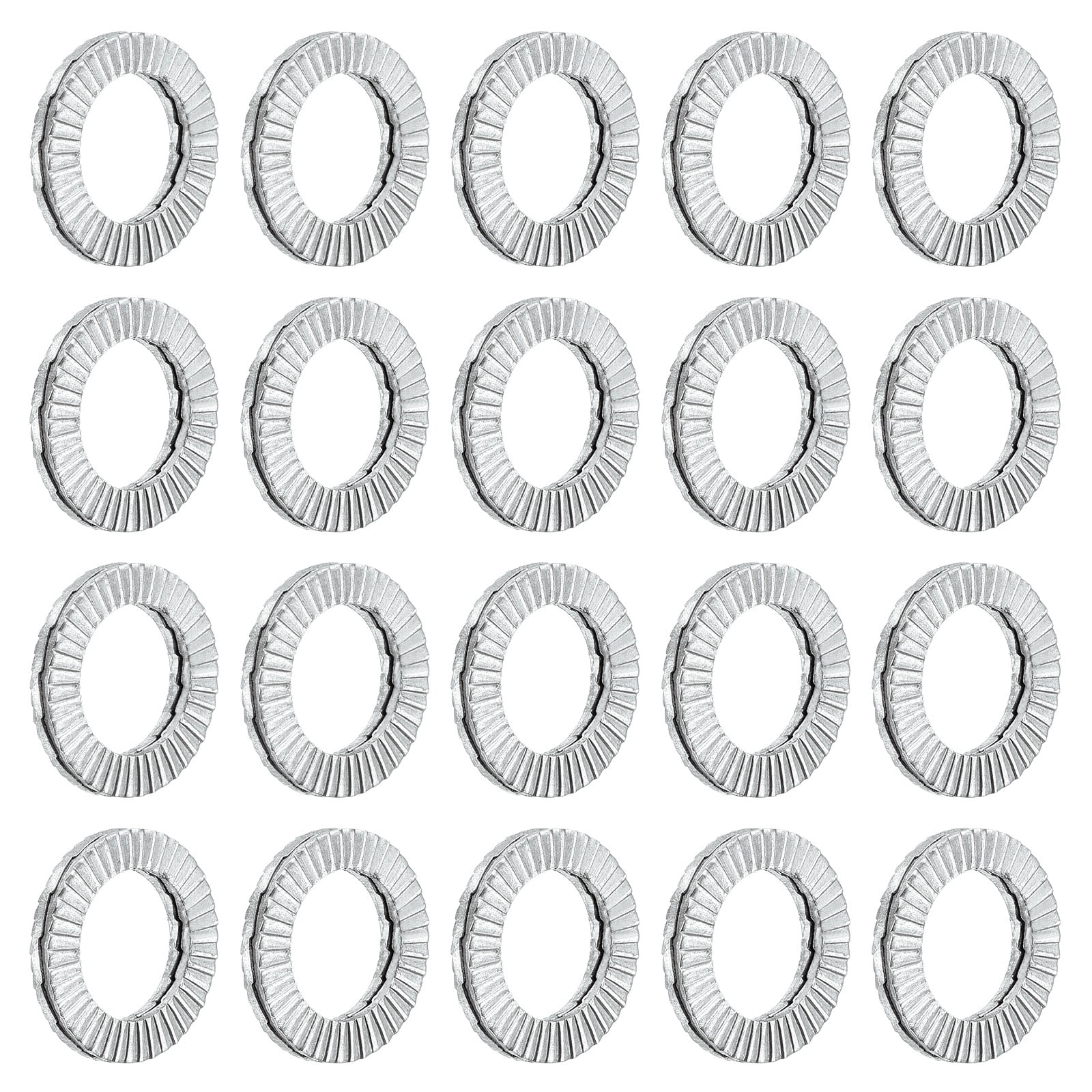 Uxcell Wedge Locking Washers for #10 Bolts, 20 Pack 304 Stainless Steel ...