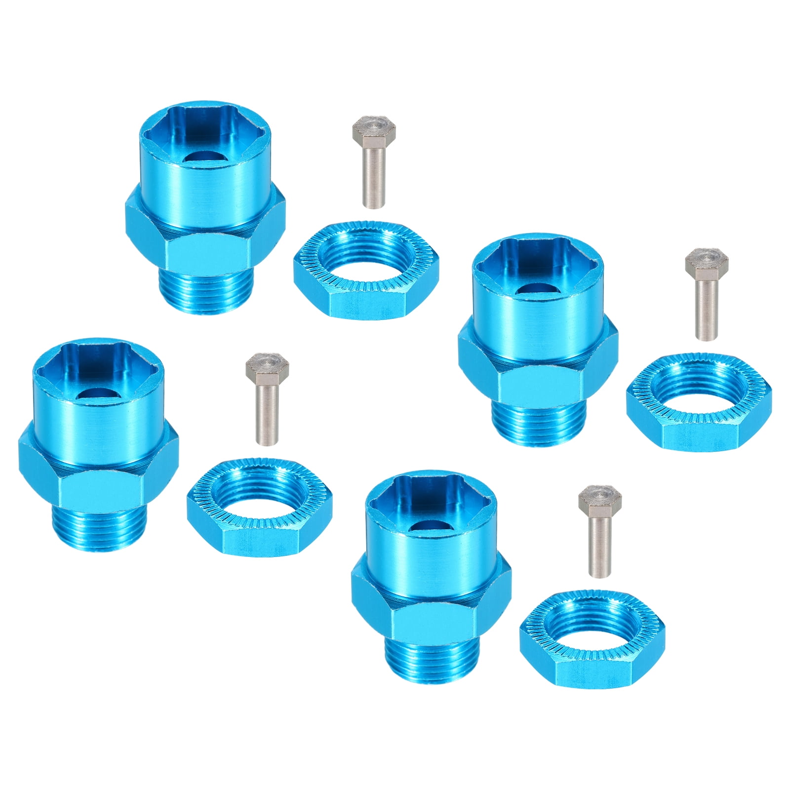 Uxcell Wheel Hex Hub Adapter with M4 Threaded Axle,12mm to 17mm for 1/ ...