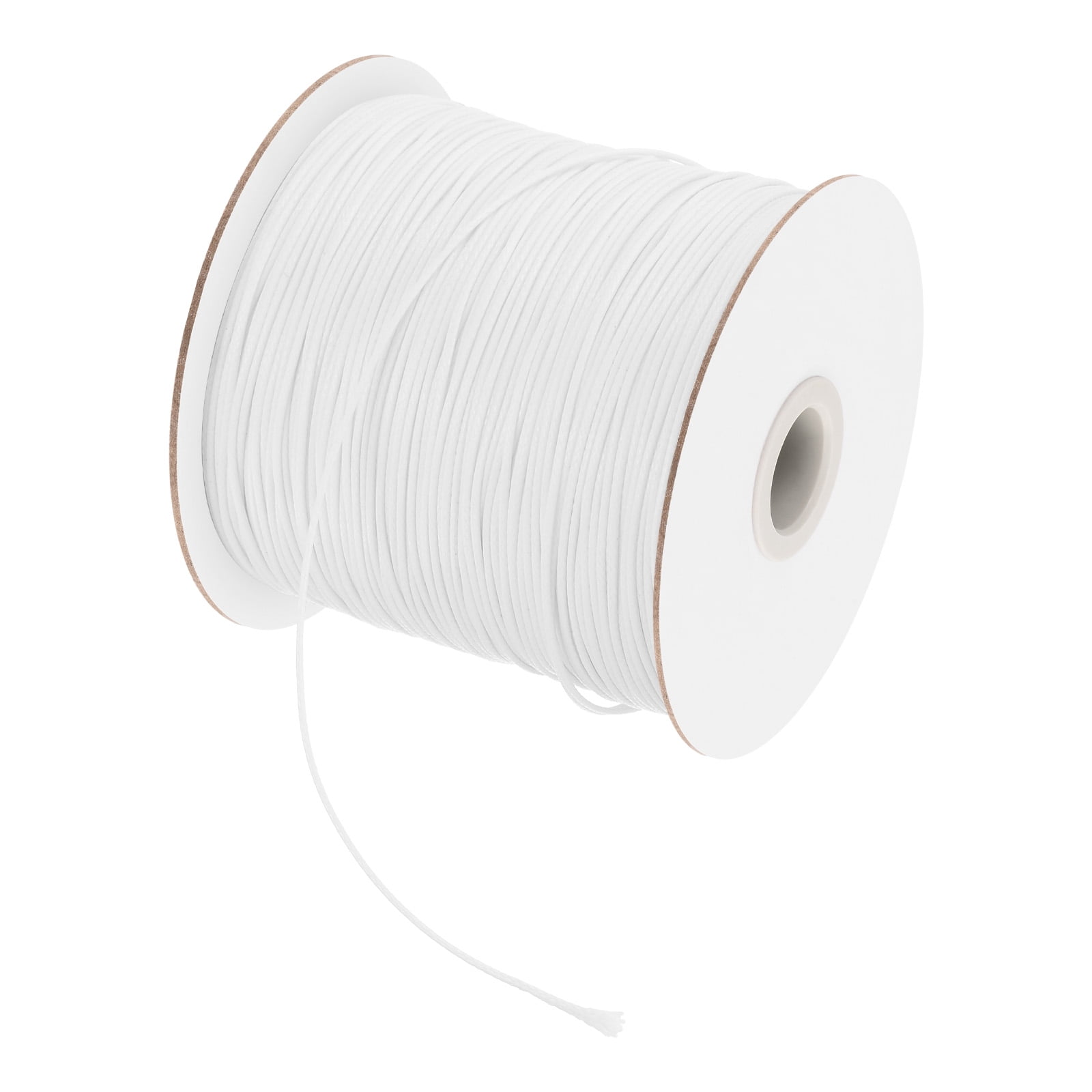 Uxcell White 0.5mm Waxed Cord 175 Yard Wax Bead Thread String for ...