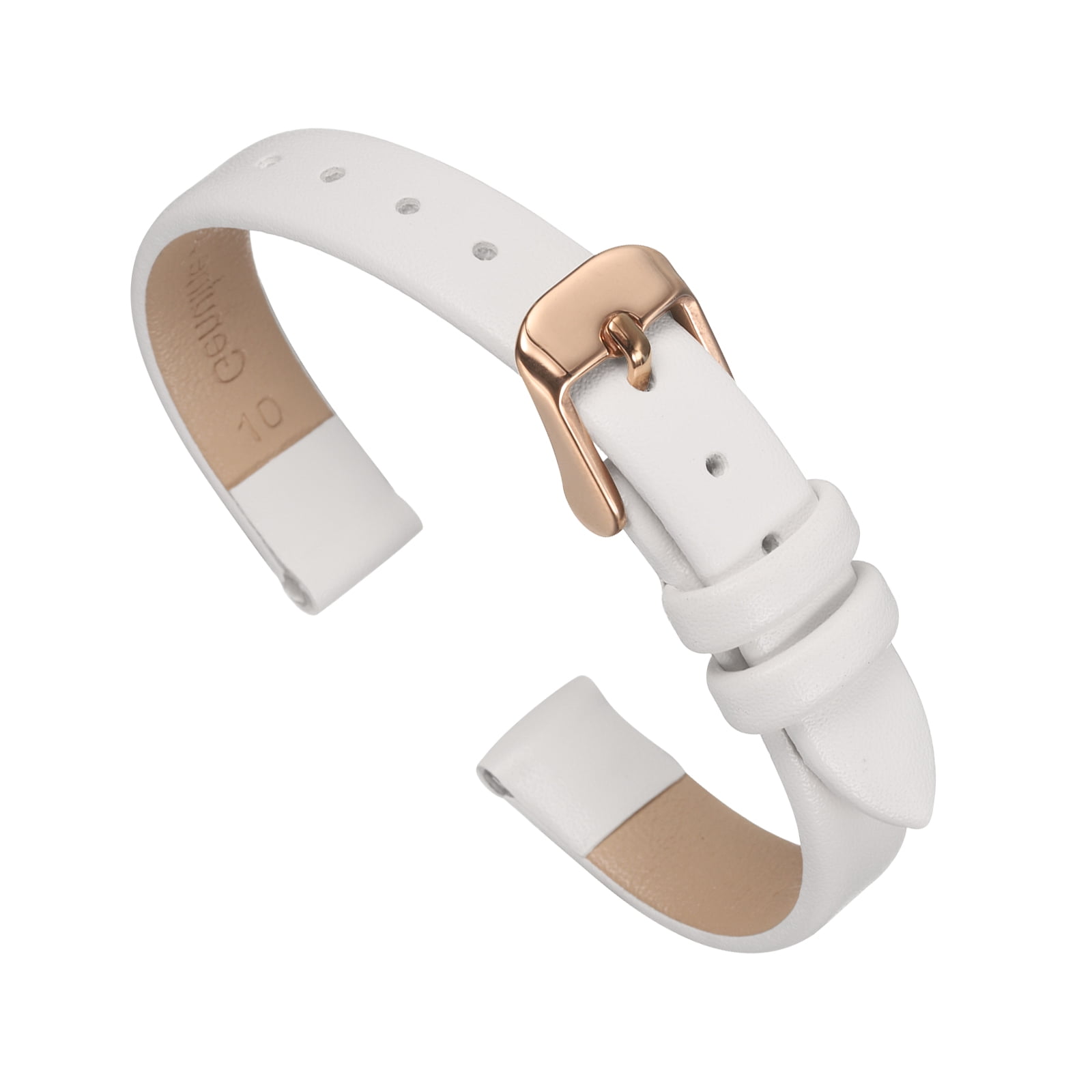 Uxcell Multi Sizes Genuine Leather Band Smooth Flat Leather Watch Strap ...