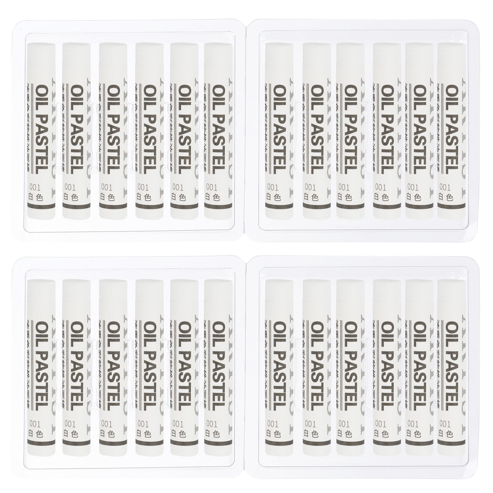 Uxcell White Oil Pastels, 24Pcs Soft Oil Crayons Creamy Pastels Stick ...