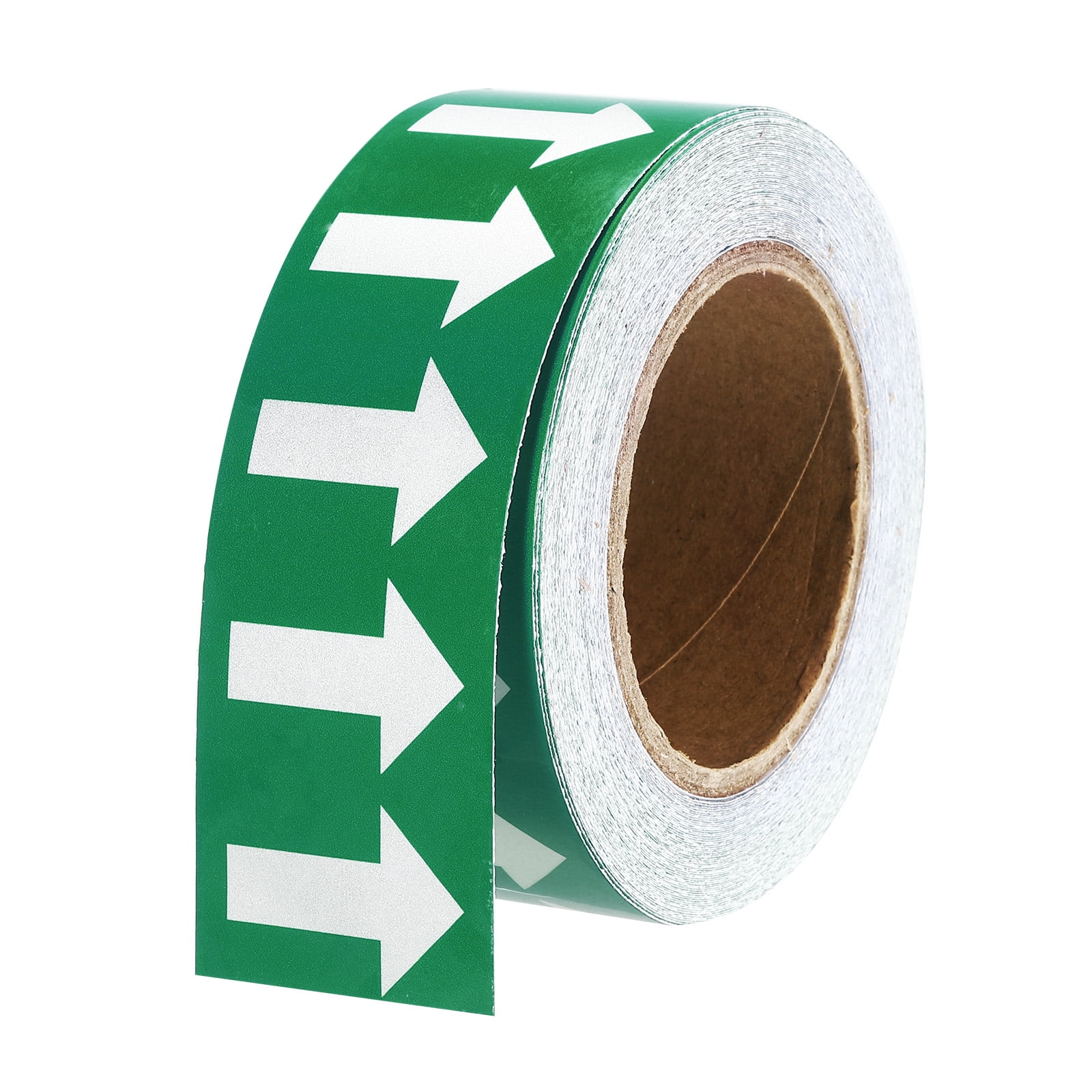 Uxcell White on Green Color Arrow Tape Vinyl Stickers Arrow Labels 50mm ...