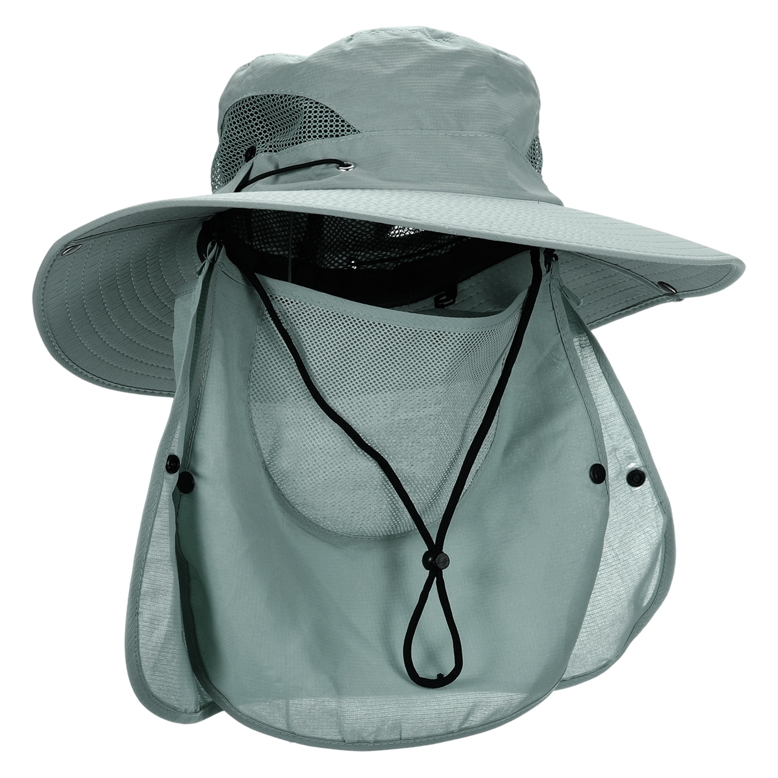 Uxcell Wide Brim Bucket Hat Sun Hat with Removable Neck Face Flap ...