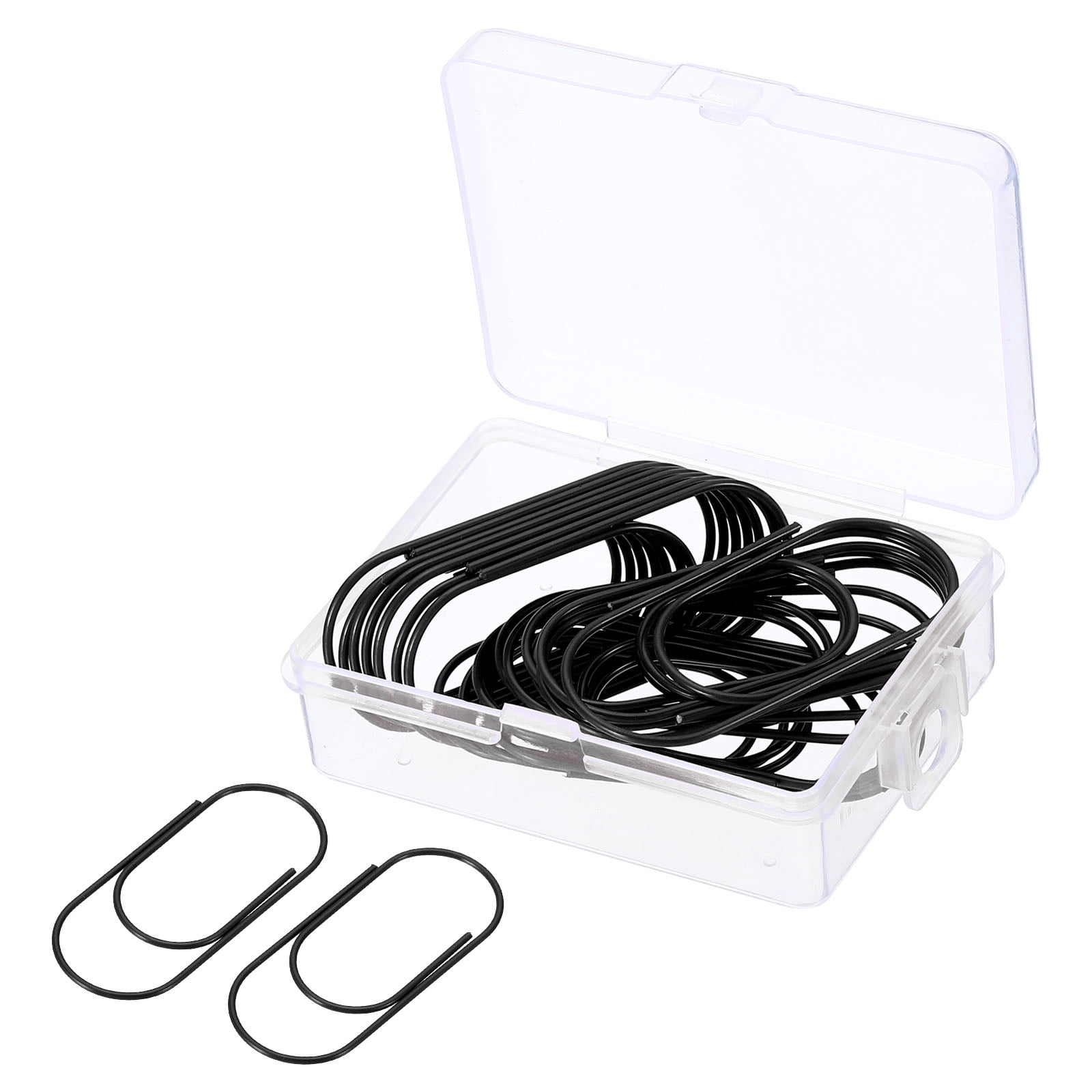 Uxcell Wide Paper Clip Coated Large Clips Bookmarks with Box 2 Inch ...