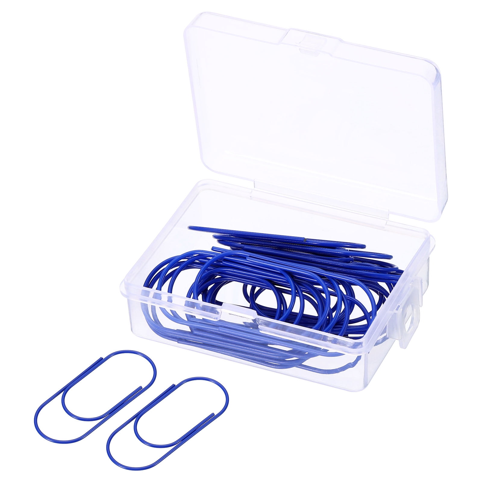 Uxcell Wide Paper Clip Coated Large Clips Bookmarks with Box 2 Inch ...
