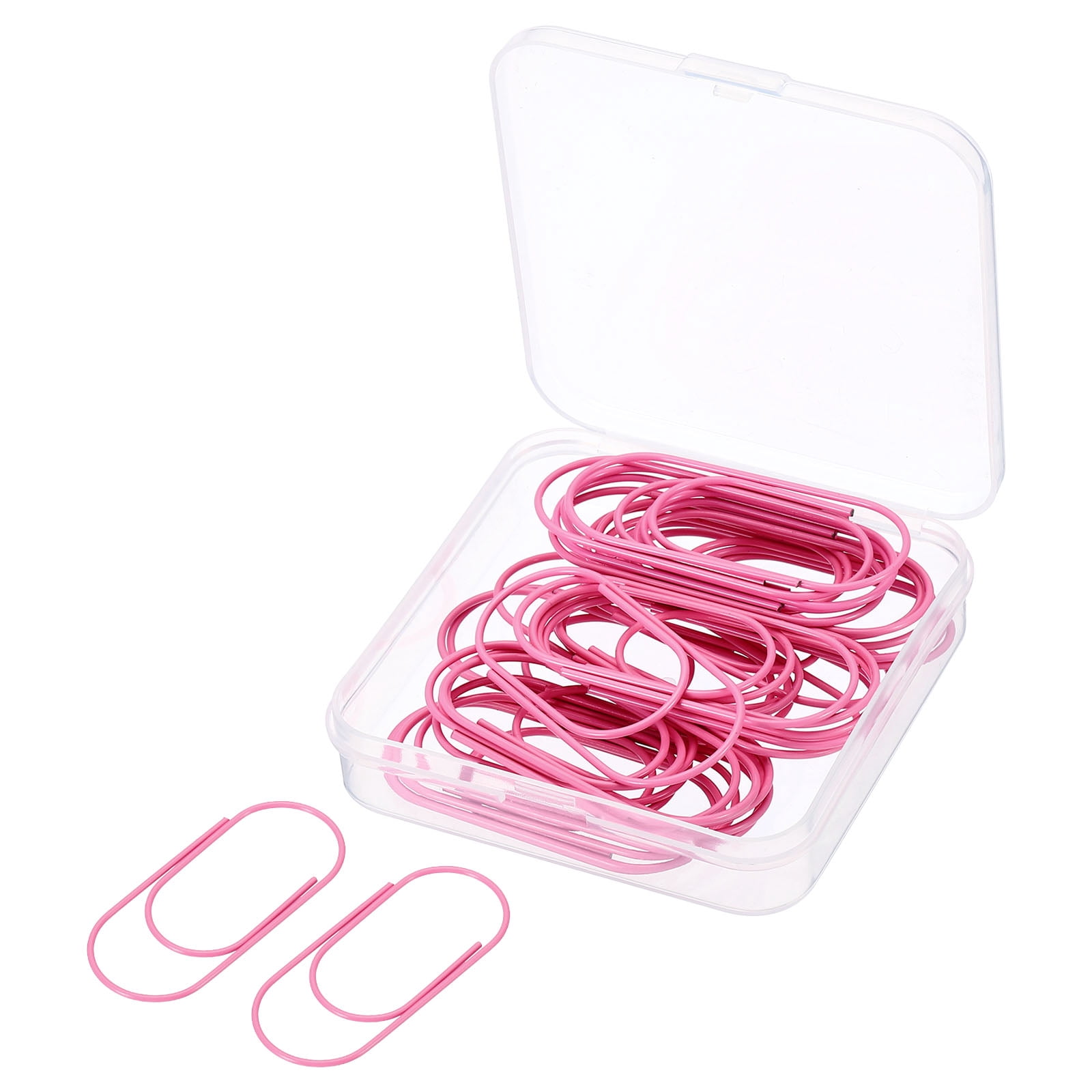 Uxcell Wide Paper Clip Coated Large Clips Bookmarks with Box 2 Inch ...