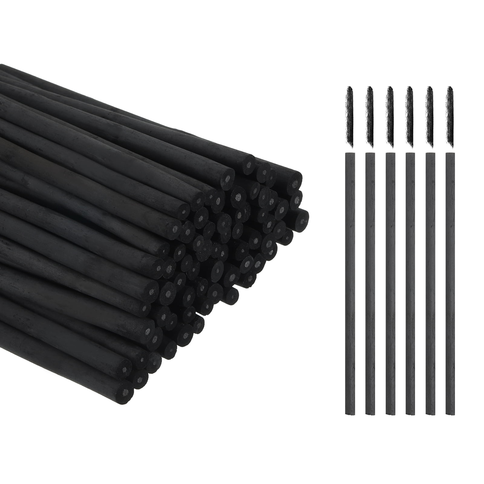 Uxcell Willow Charcoal Sticks, 2-4mm Willow Charcoal Pencils Soft ...