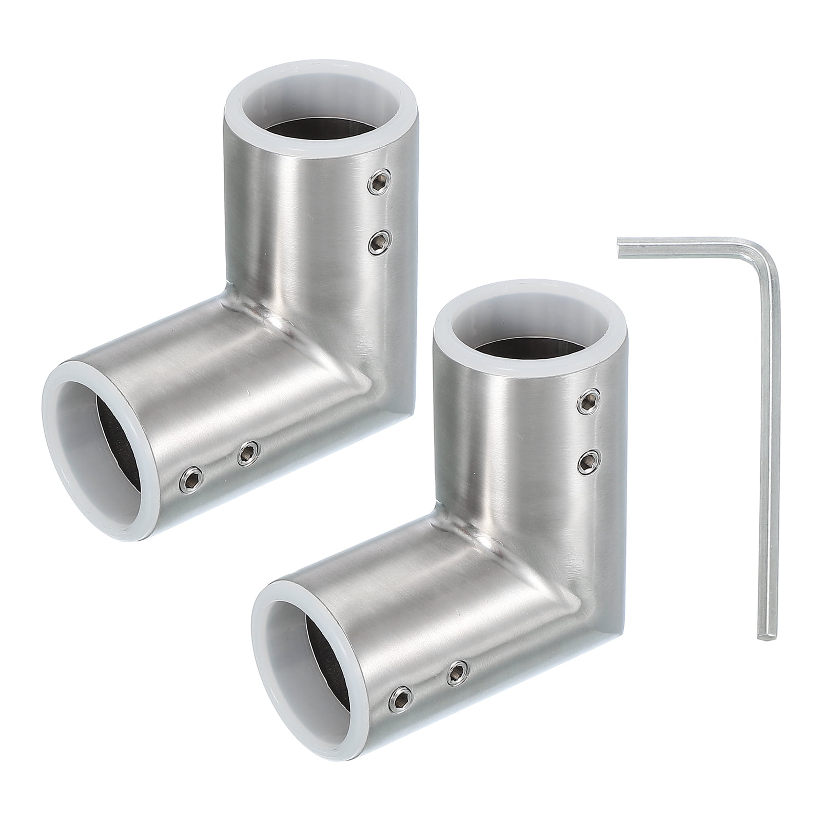 Uxcell Window Corner Curtain Rod Connector, 2 Pcs 90° Curtain Rod ...