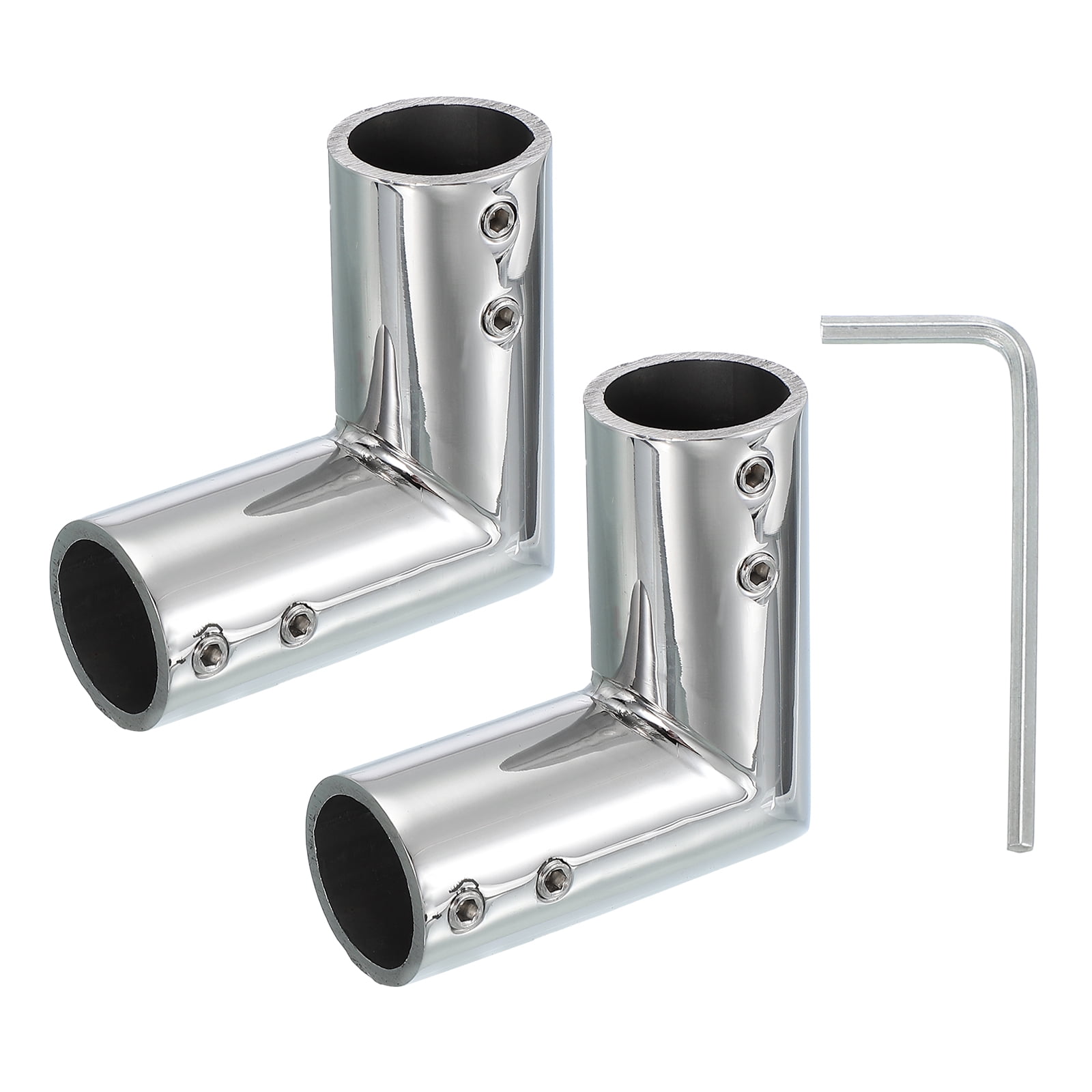 Uxcell Window Corner Curtain Rod Connector, 2 Pcs 90° Curtain Rod ...