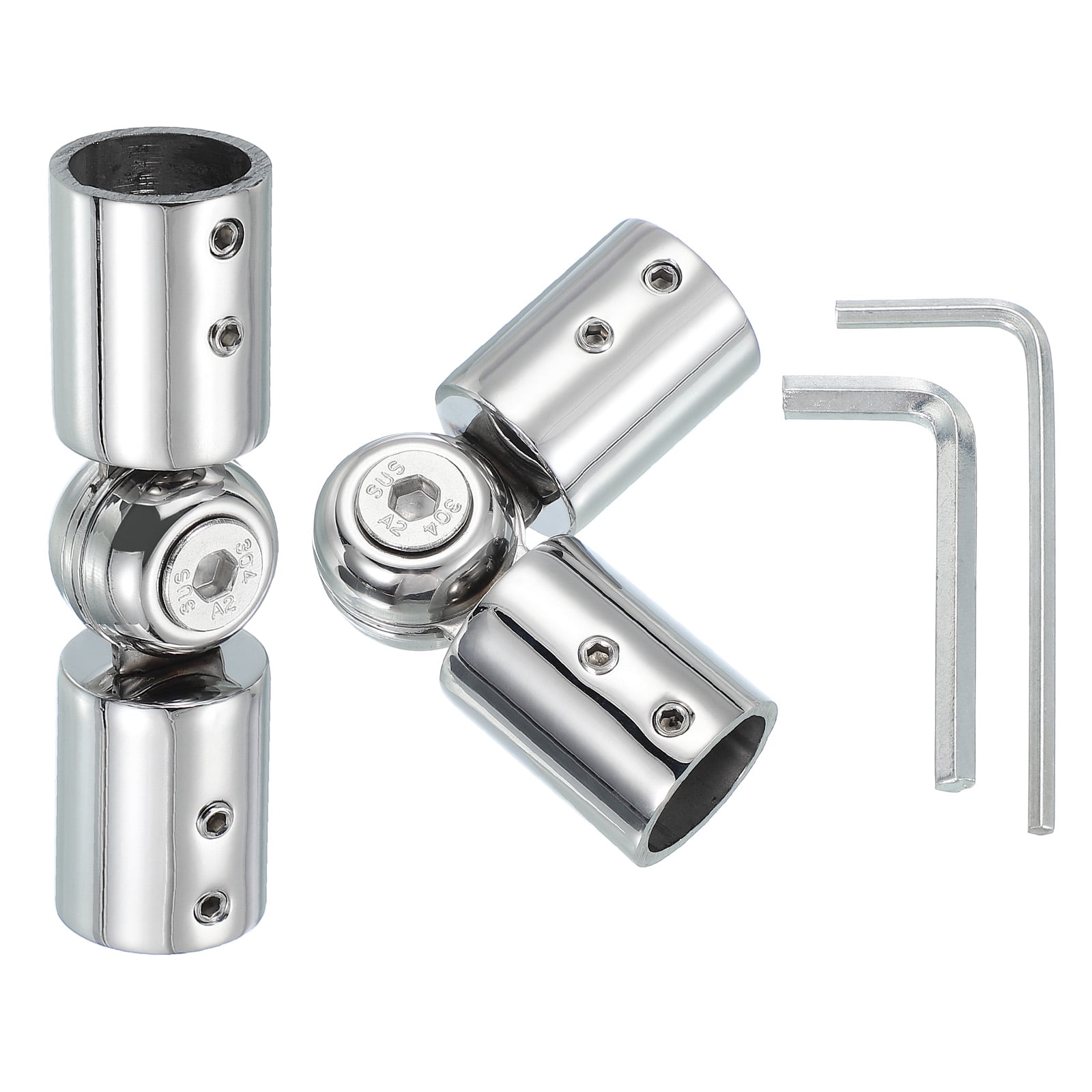 Uxcell Window Corner Curtain Rod Connector, 2 Pcs Adjustable Curtain ...