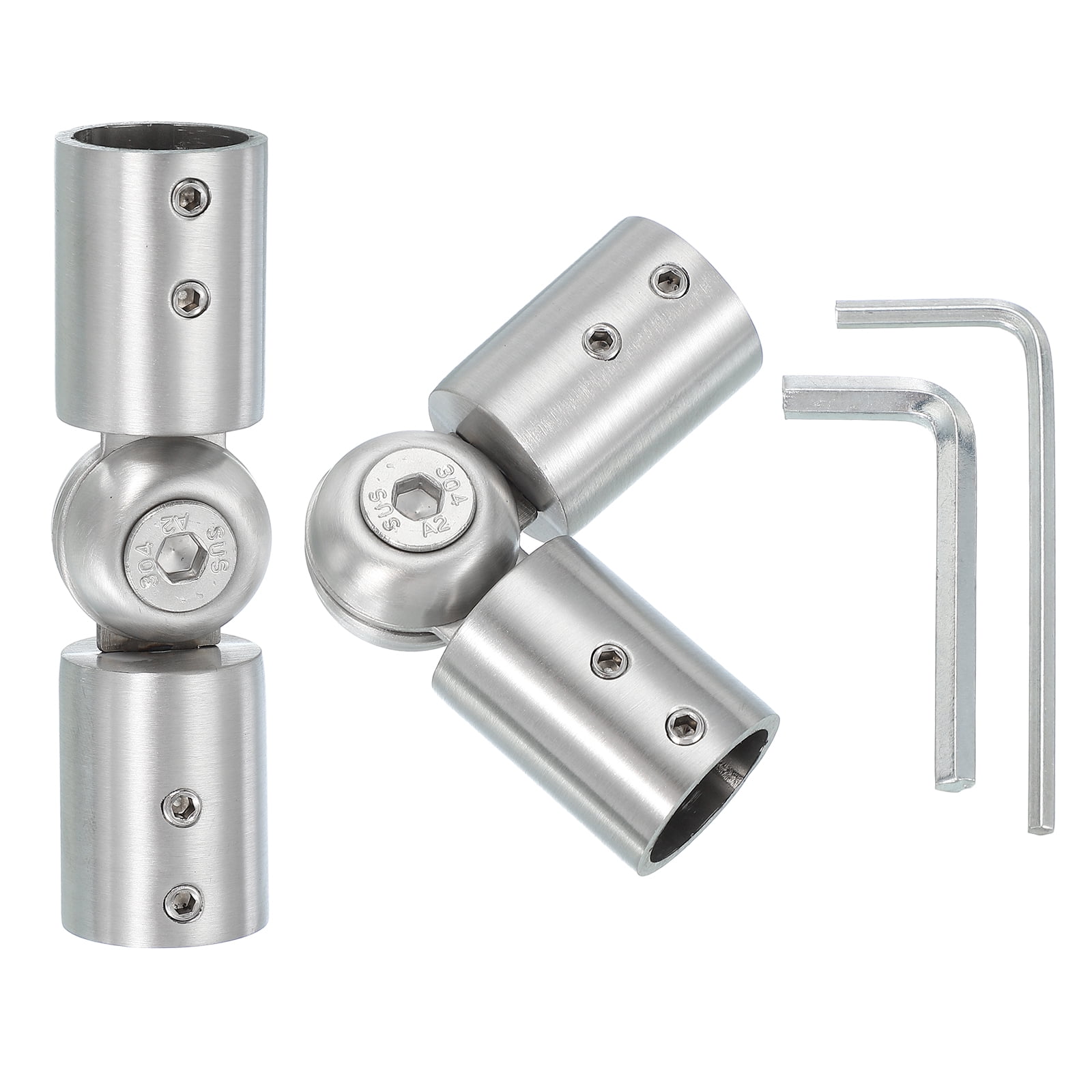 Uxcell Window Corner Curtain Rod Connector, 2 Pcs Adjustable Curtain ...