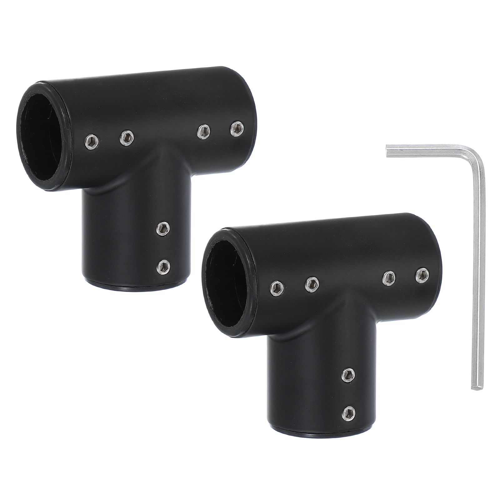 Uxcell Window Corner Curtain Rod Connector, 2 Pcs Tee Curtain Rod ...