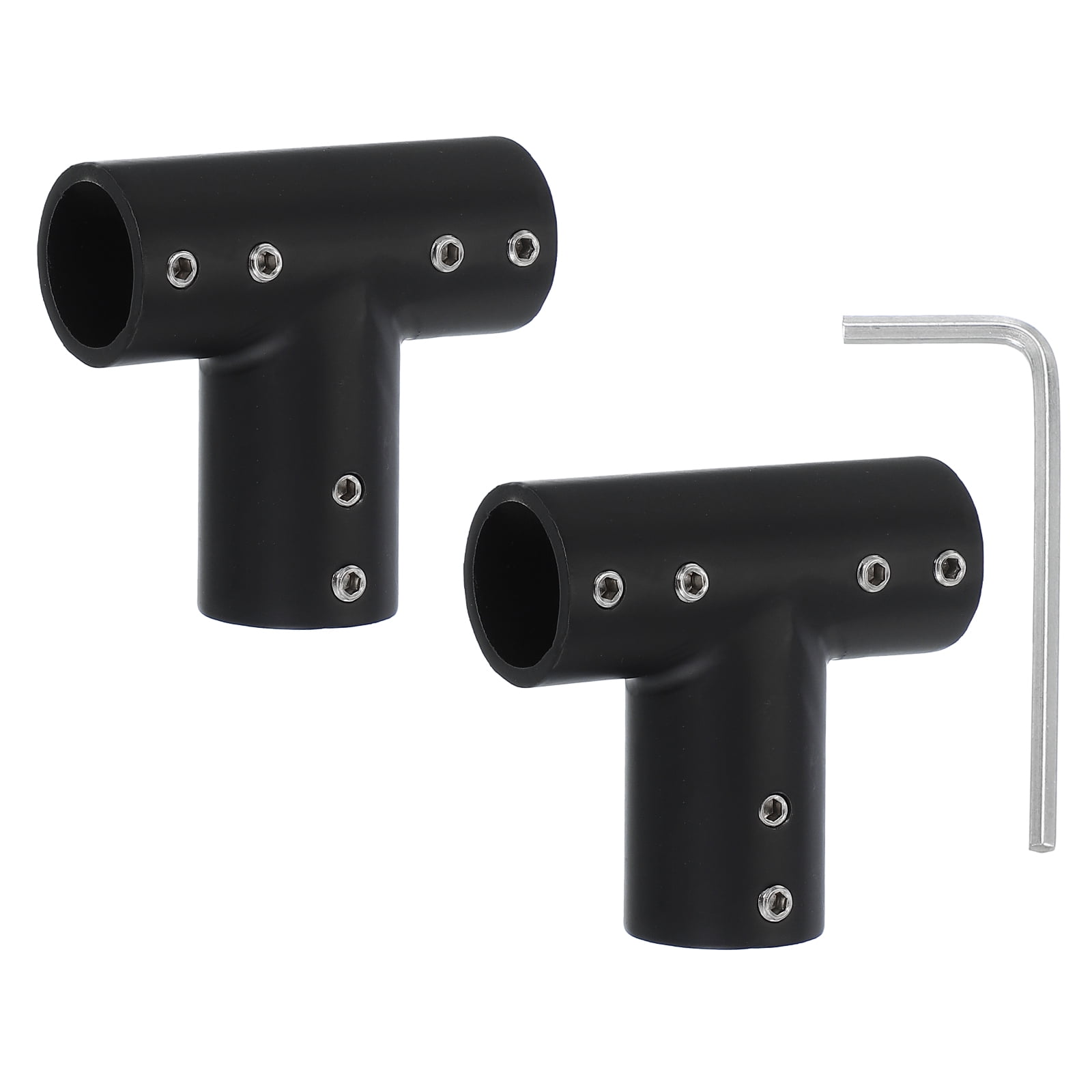 Uxcell Window Corner Curtain Rod Connector, 2 Pcs Tee Curtain Rod ...