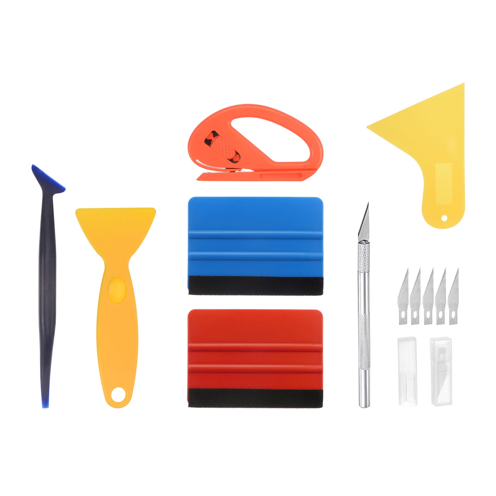 Uxcell Window Film Tool Kit 12 Packs (Squeegee, Carving Knife & Blades ...
