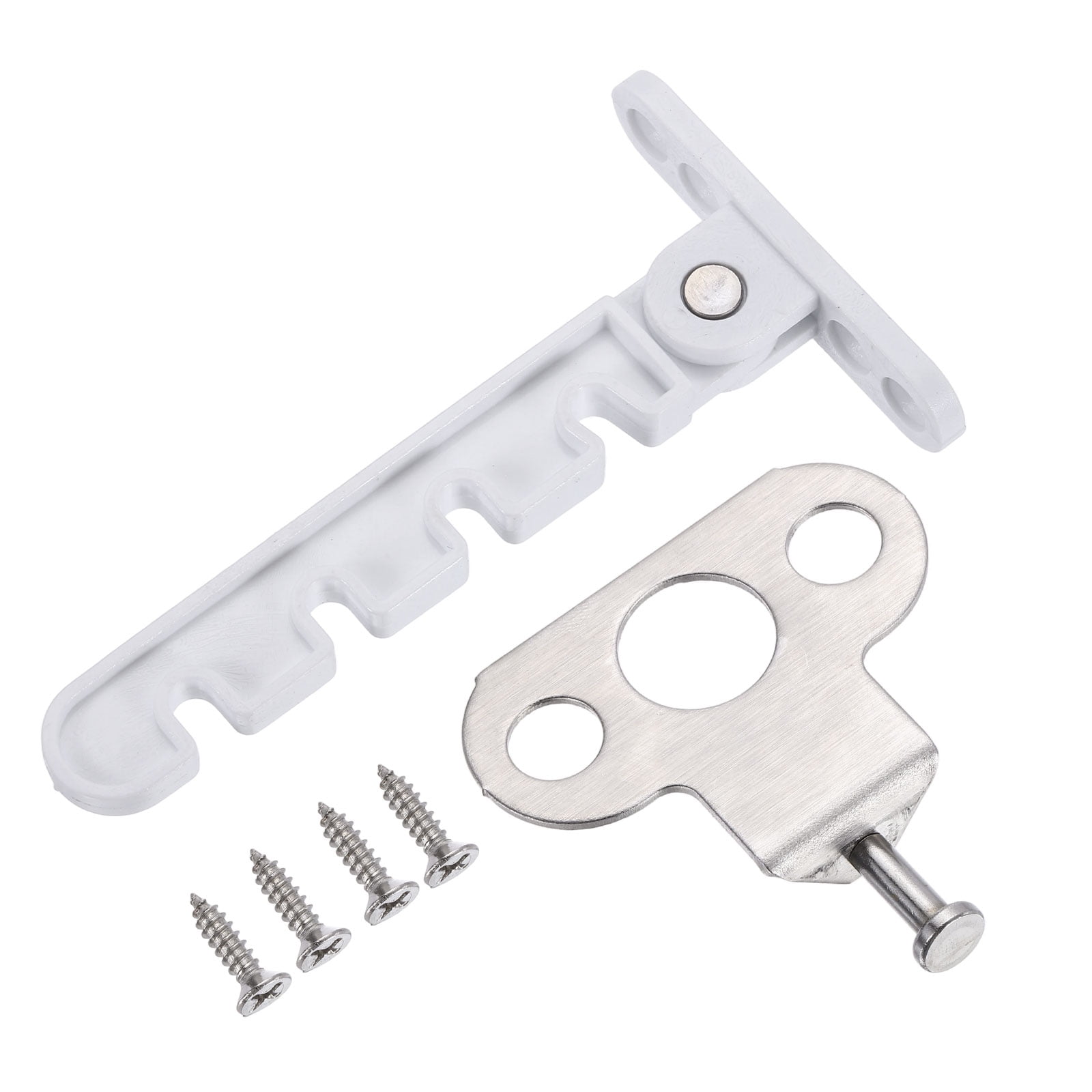 Uxcell Window Restrictor Latch Including Screws Big Hole Limiter ABS ...