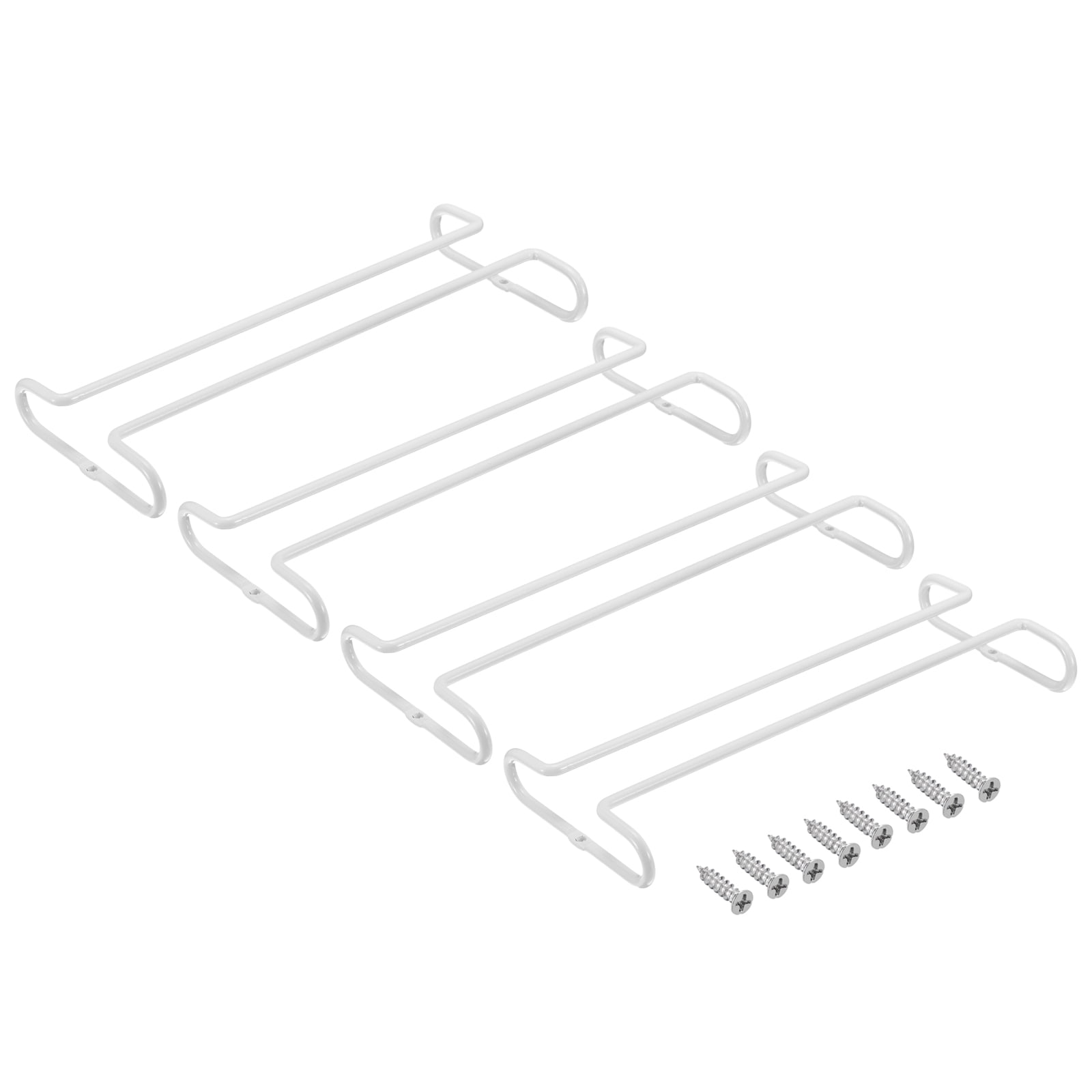 Uxcell Wine Glass Rack Under Furniture, 4 Pack 10 inch Stemware Wine ...