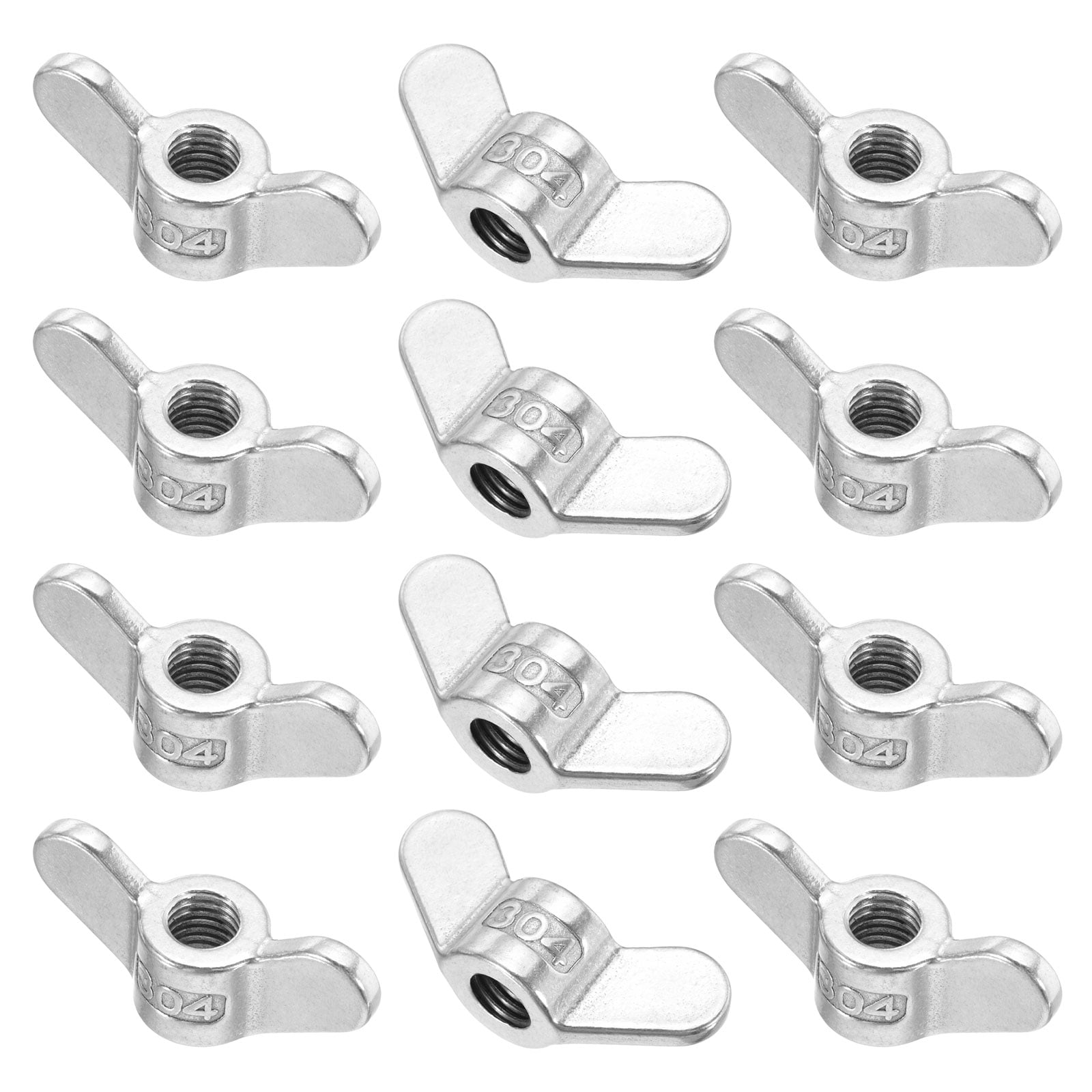 Uxcell Wing Nuts, 304 Stainless Steel Butterfly Nut Twist Fasteners ...
