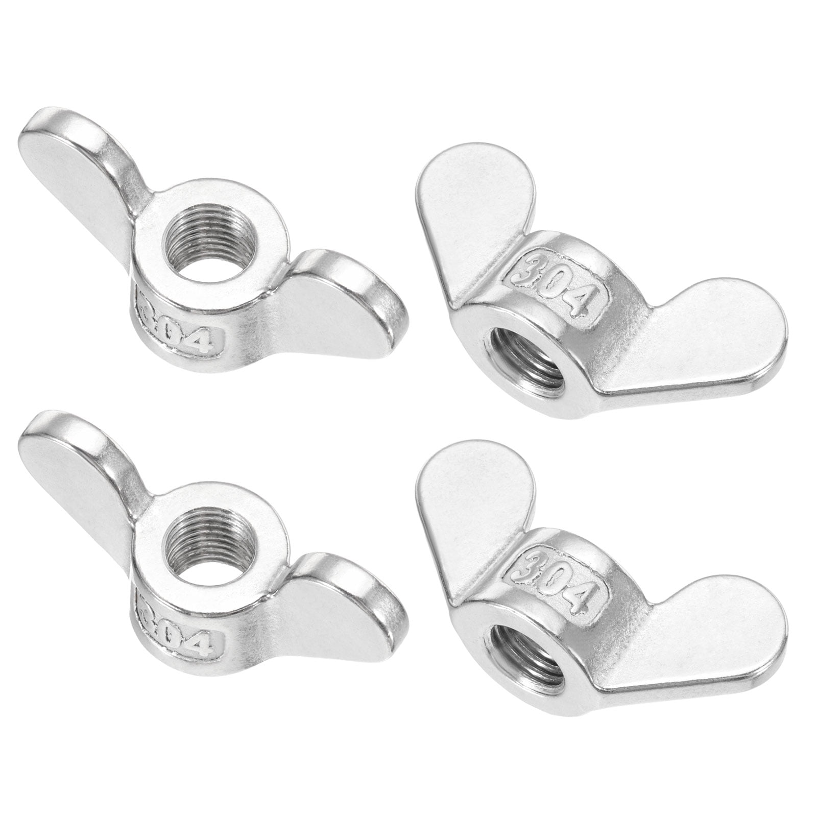 Uxcell Wing Nuts, 304 Stainless Steel Butterfly Nut Twist Fasteners ...
