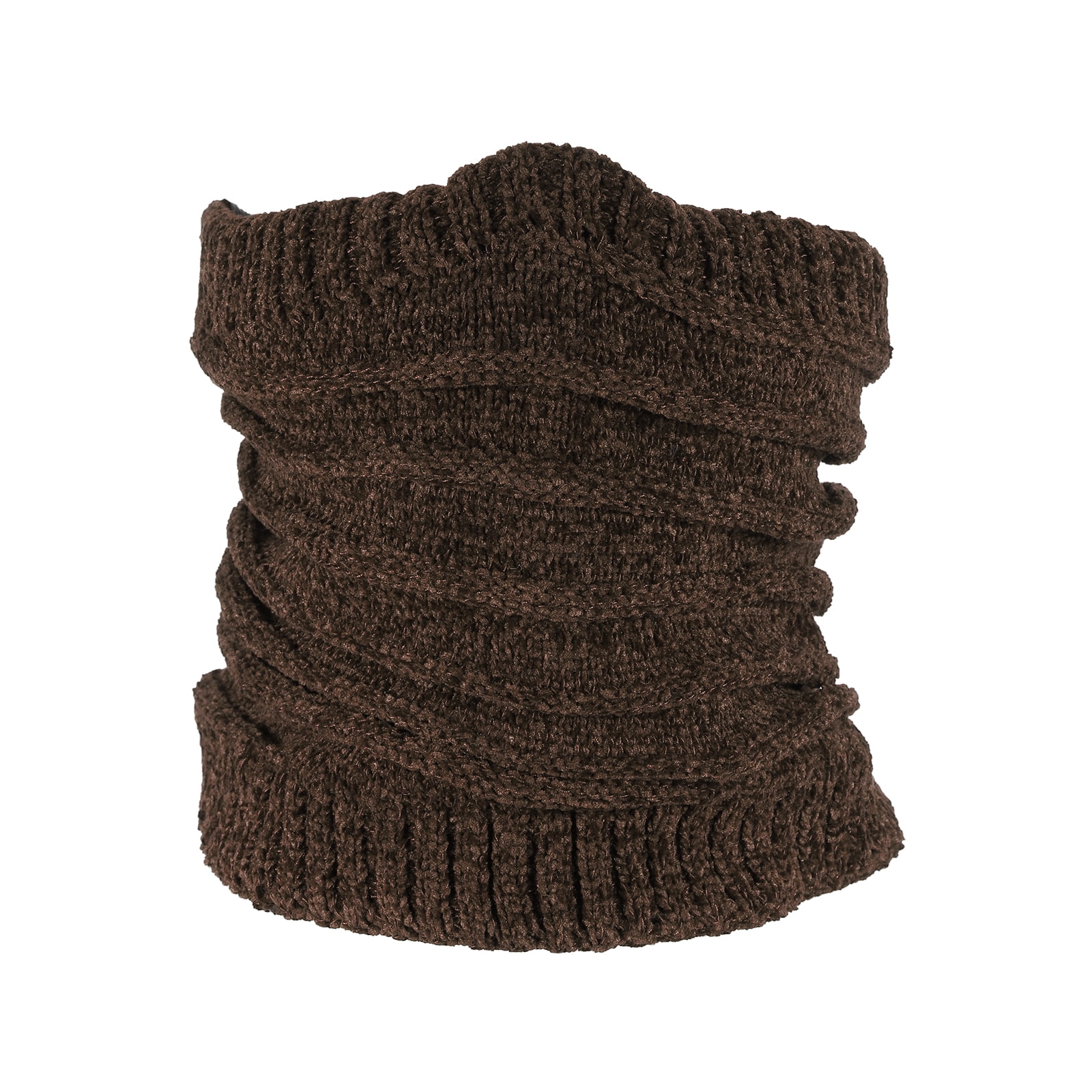 Uxcell Winter Neck Warmer, Men Knitted Neck Gaiter, Dark Tan - Walmart.com