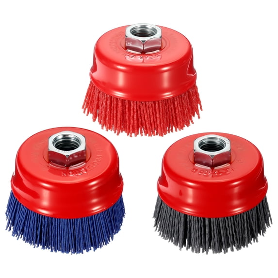 Uxcell Wire Brush for Angle Grinder Kit, 3pcs Crimped Wire Brush for ...