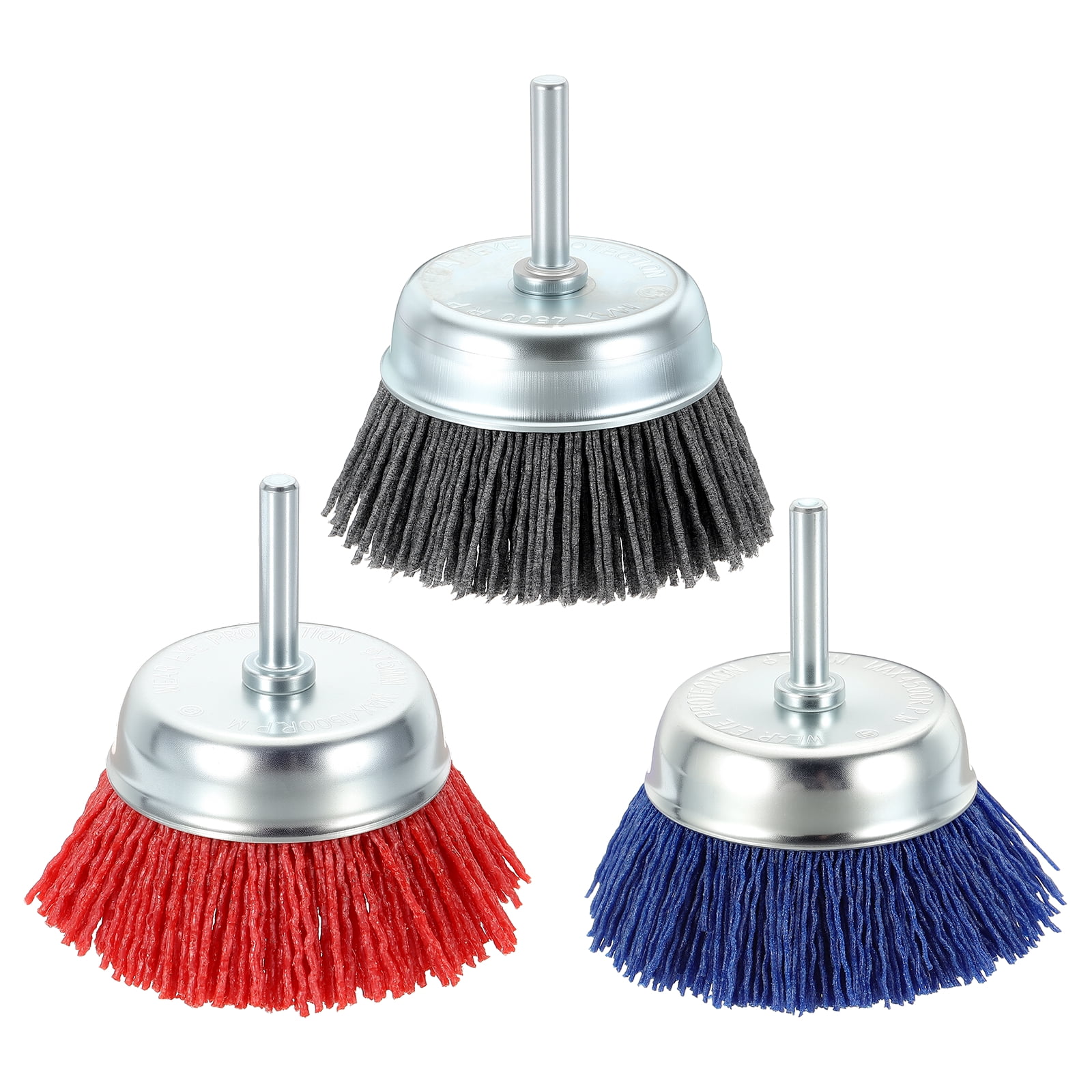 Uxcell Wire Brush for Drill Kit, 3pcs Crimped Wire Cup Brushes for ...