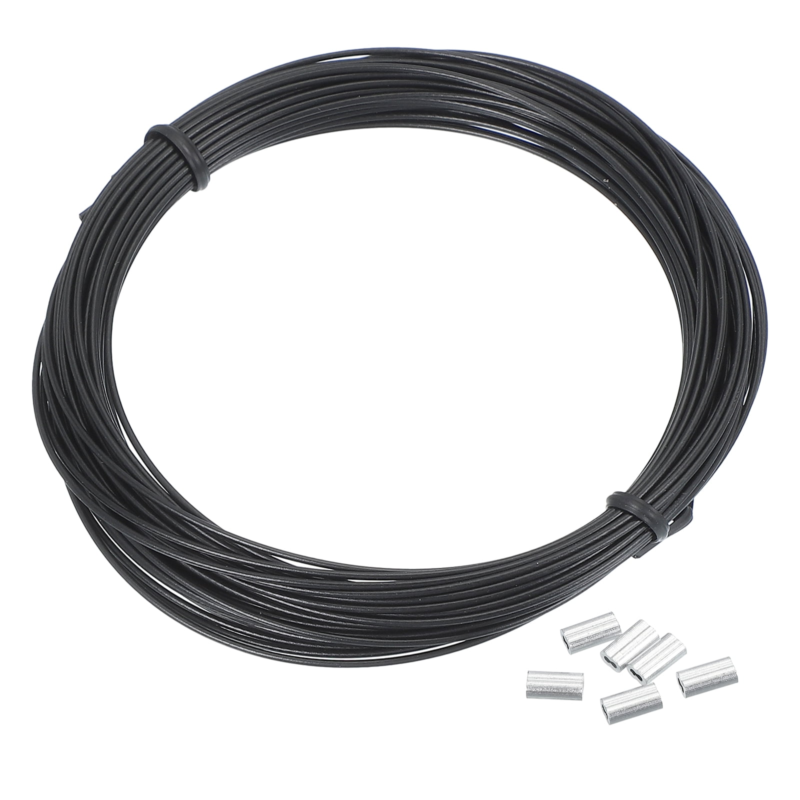 Uxcell 1/32" Wire Rope Vinyl Coated 33ft Steel Wire Cable with Crimping ...