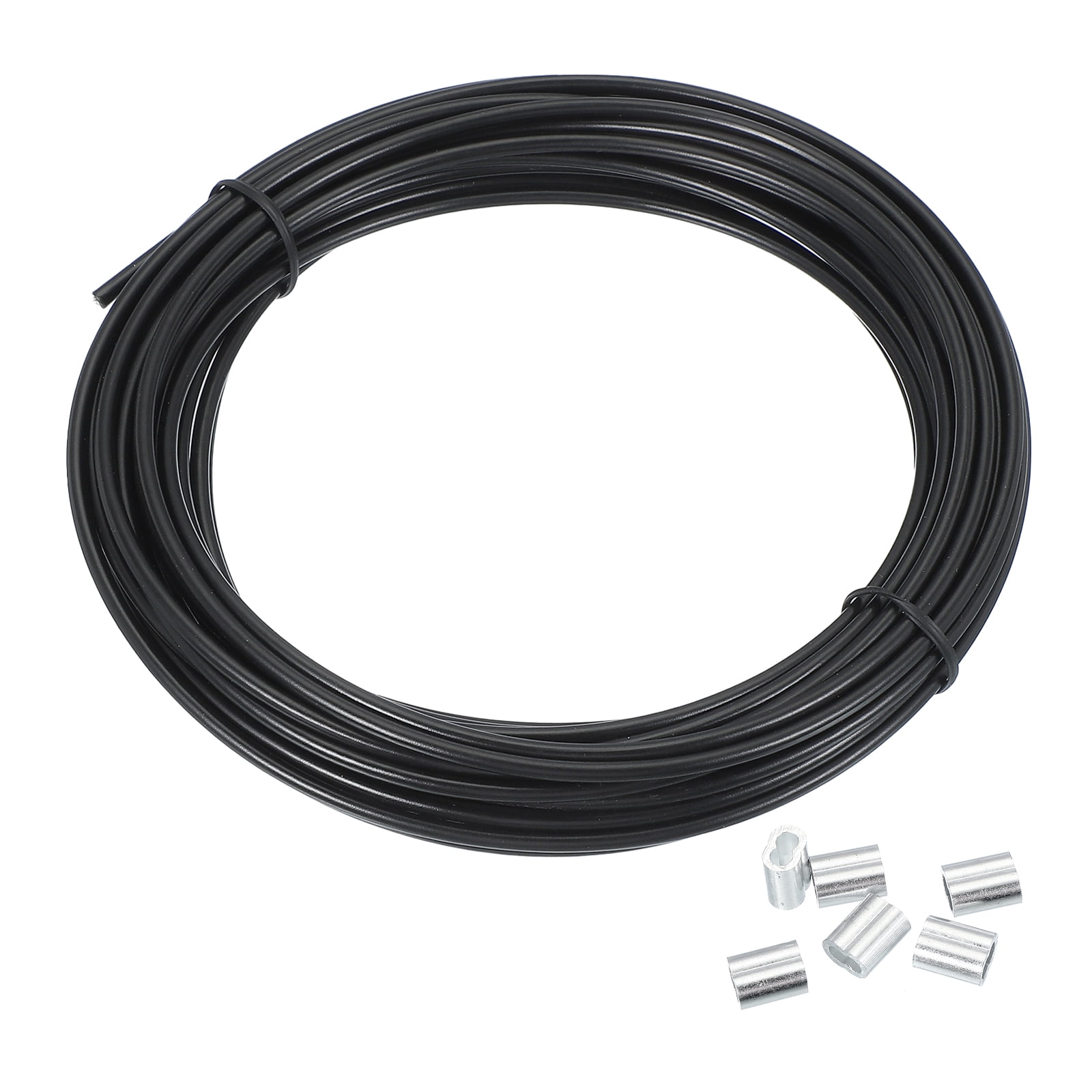 Uxcell Wire Rope, 304 Stainless Steel Wire Cable Black Vinyl Coated ...