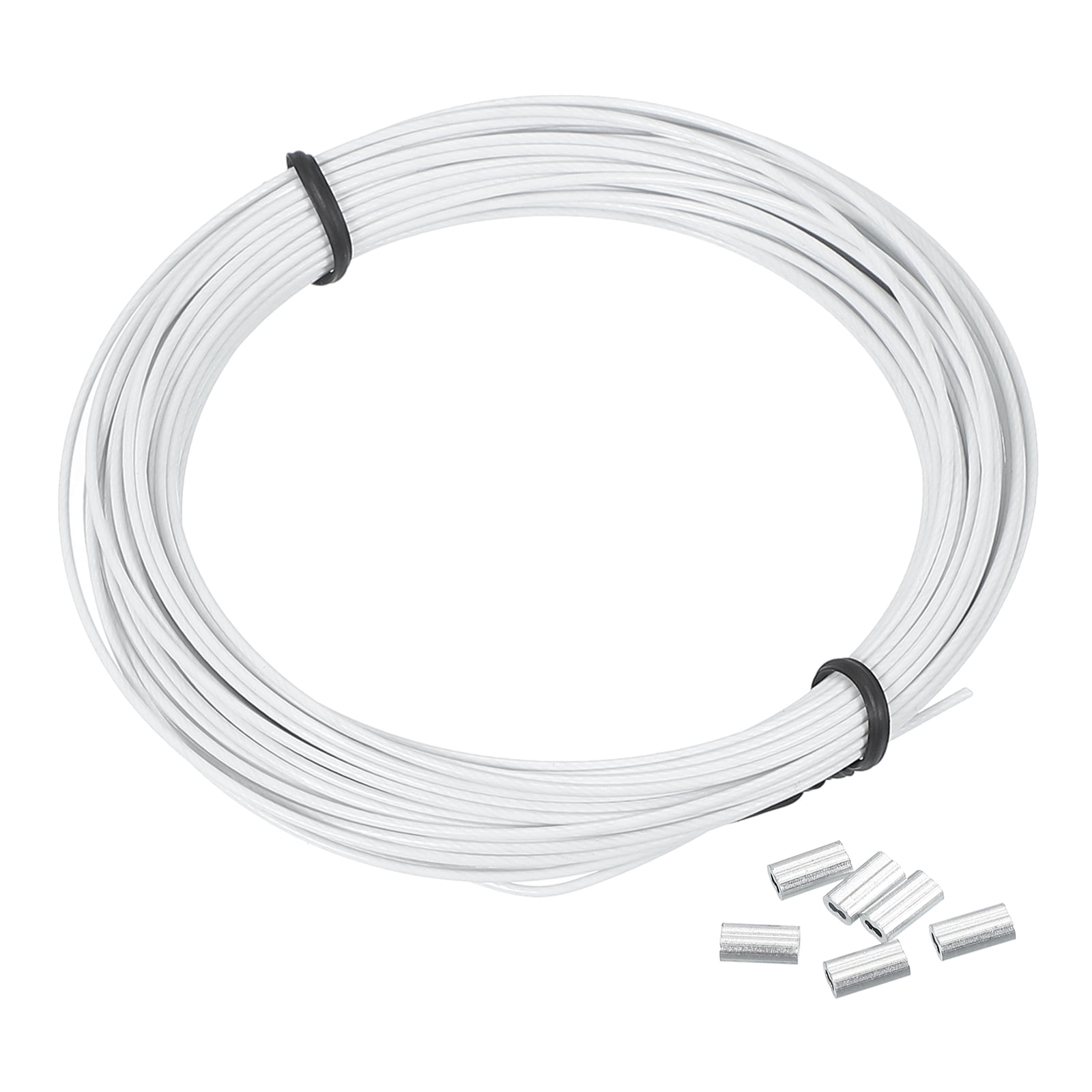 Uxcell Wire Rope, 304 Stainless Steel Wire Cable Black Vinyl Coated ...