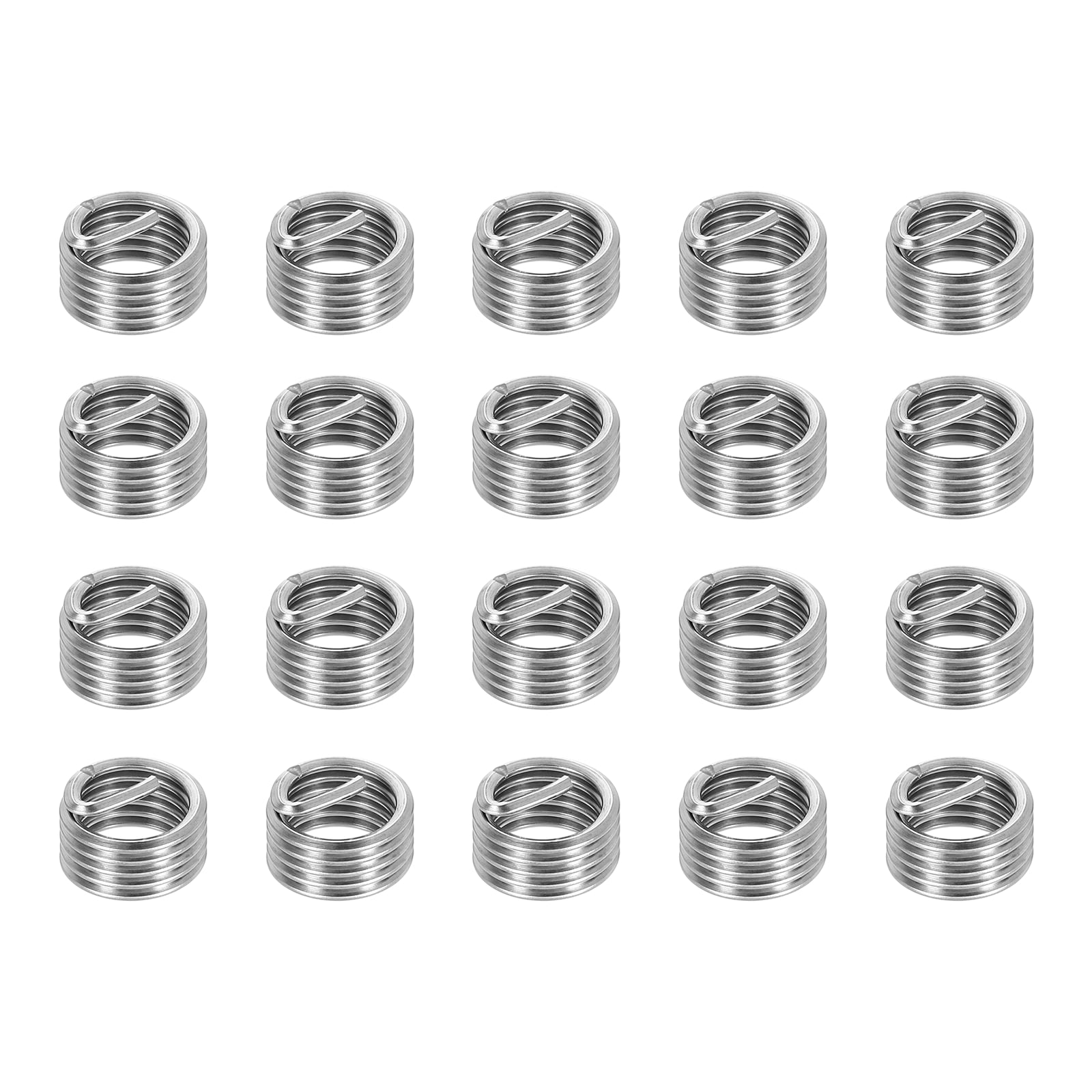 Uxcell Wire Thread Inserts M12x1.75 Metric 1D 12mm, 20Pcs 304 Stainless ...
