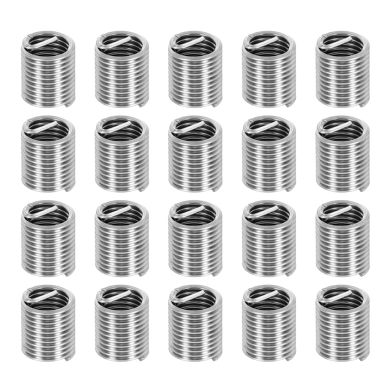 Uxcell Wire Thread Inserts M12x1.75 Metric 2D 24mm, 20Pcs 304 Stainless ...