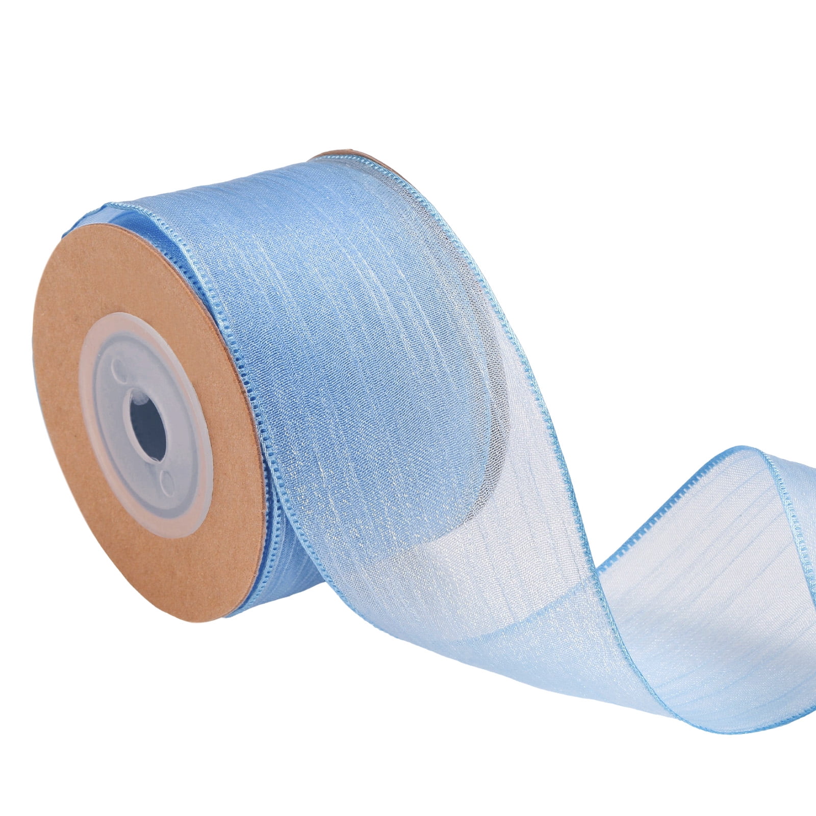 Uxcell Wired Sheer Ribbon, 1-1/2 Inch x 10 Yard Wired Sheer Ribbon Dark ...