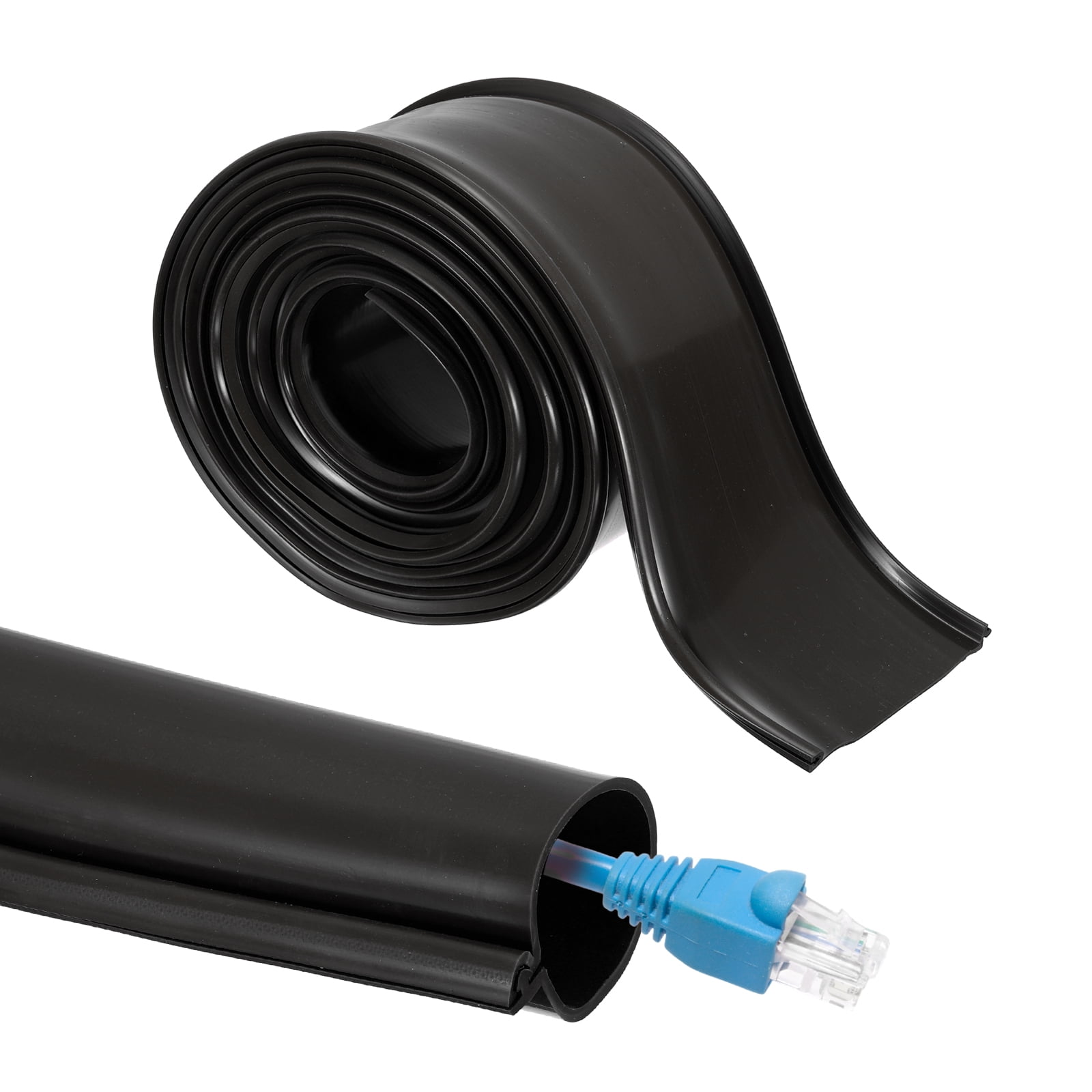 Uxcell Wires Hider, 10 Feet Long 1 3/8" Inner Dia Flexible Silicone ...