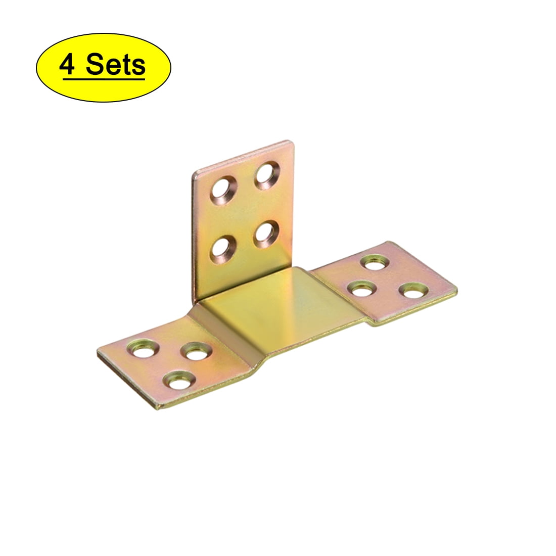 Uxcell Wood Bed Rail Metal Bracket Fastener Fitting Color zinc 4 Sets ...