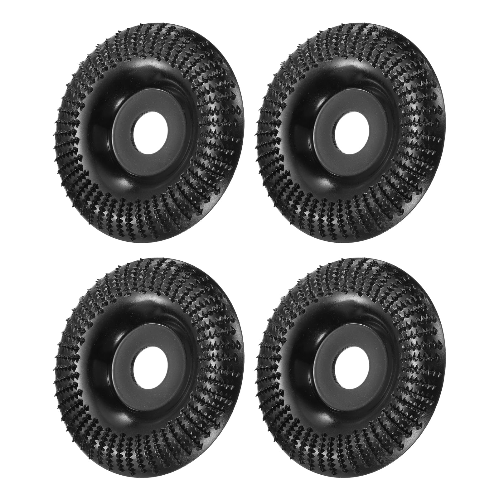 Uxcell 4 Pcs Wood Carving Disk Grinder Wheel 4-1/2" Rotary Tool Arc ...