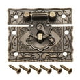 Uxcell Wood Case Chest Box Rectangle Clasp Closure Hasp Latches Bronze ...