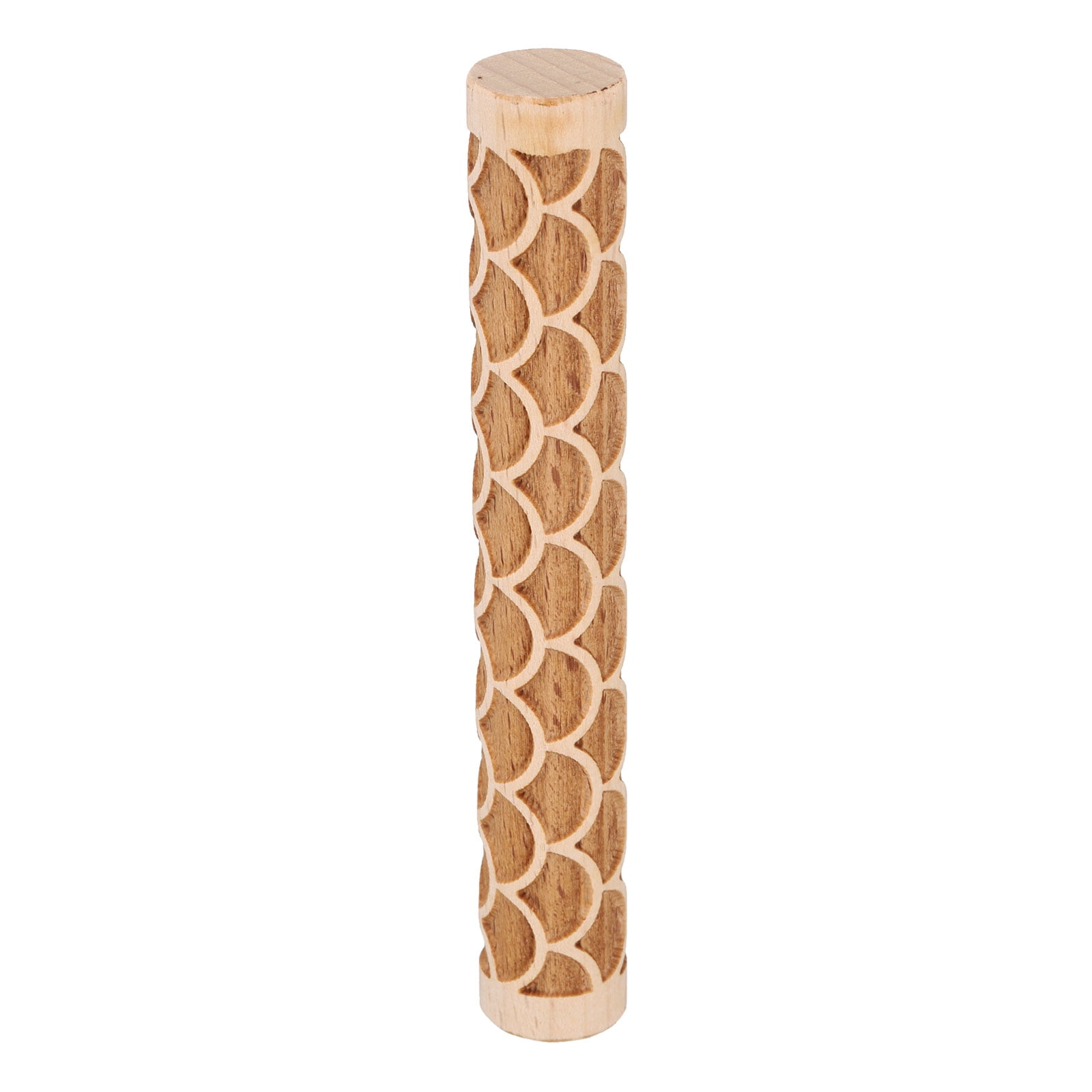 Uxcell Wood Clay Roller 4" Fan Pattern Rolling Pins Wood Rollers ...