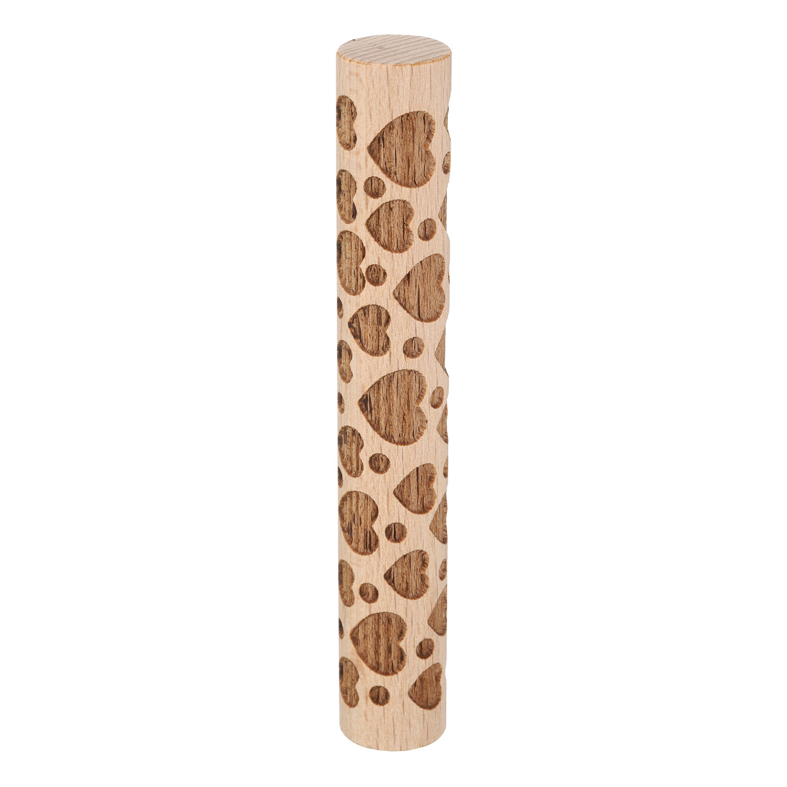 Uxcell Wood Clay Roller 4" Heart Pattern Rolling Pins Wood Rollers ...
