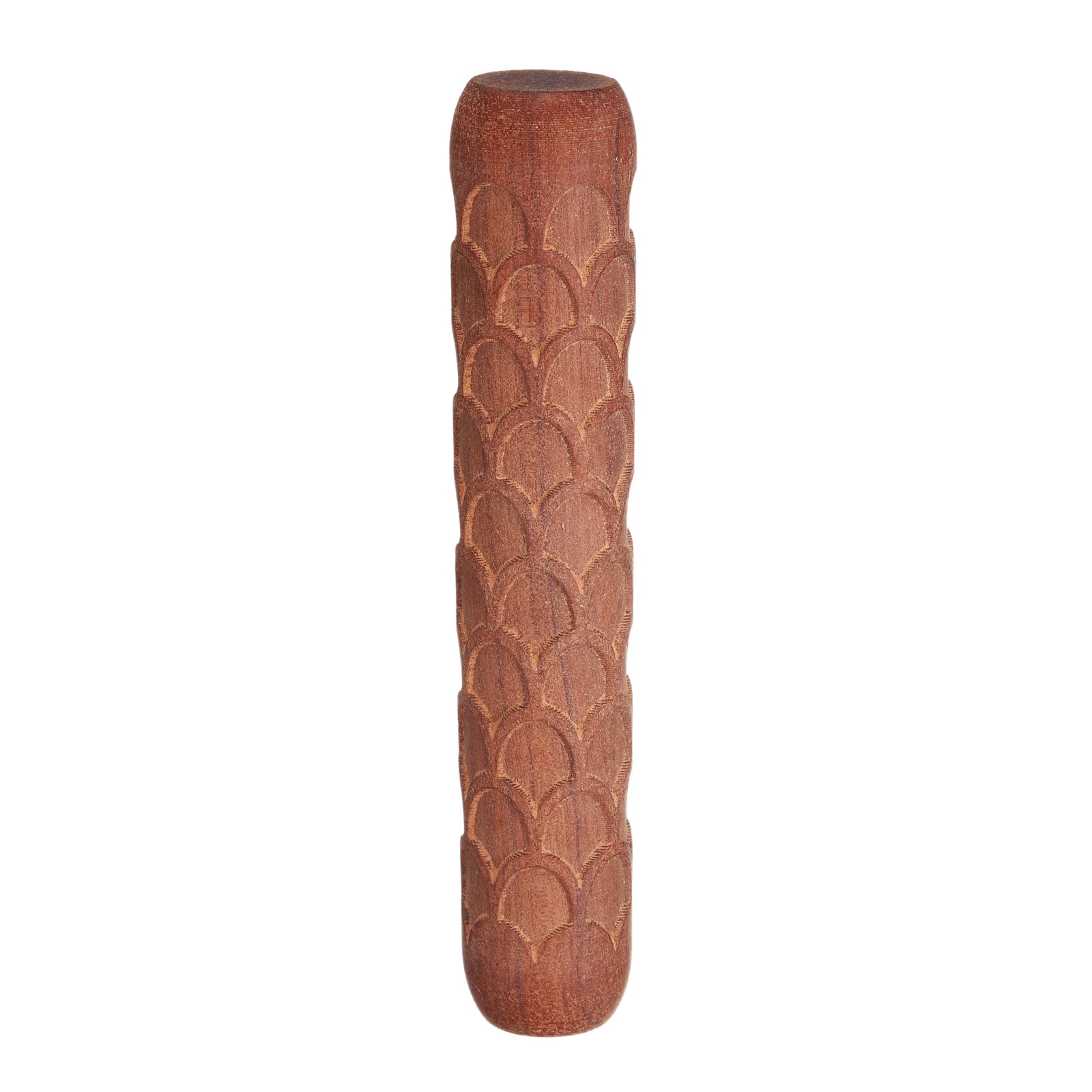 Uxcell Wood Clay Roller Fish Scales Pattern Modeling 5-Inch Wood Hand ...