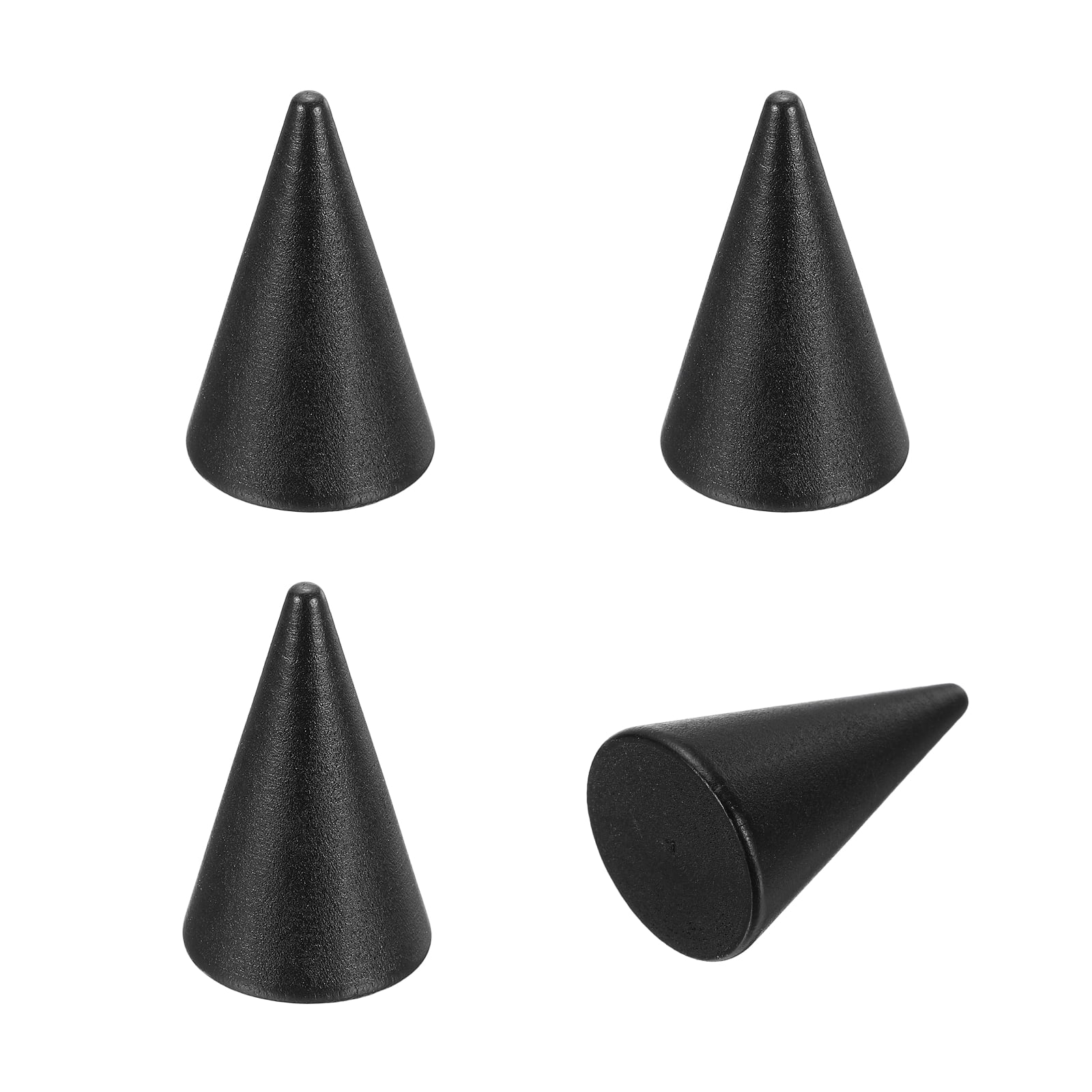 Uxcell Wood Cone Ring Holder, 4Pcs Wooden Finger Jewelry Ring Display ...