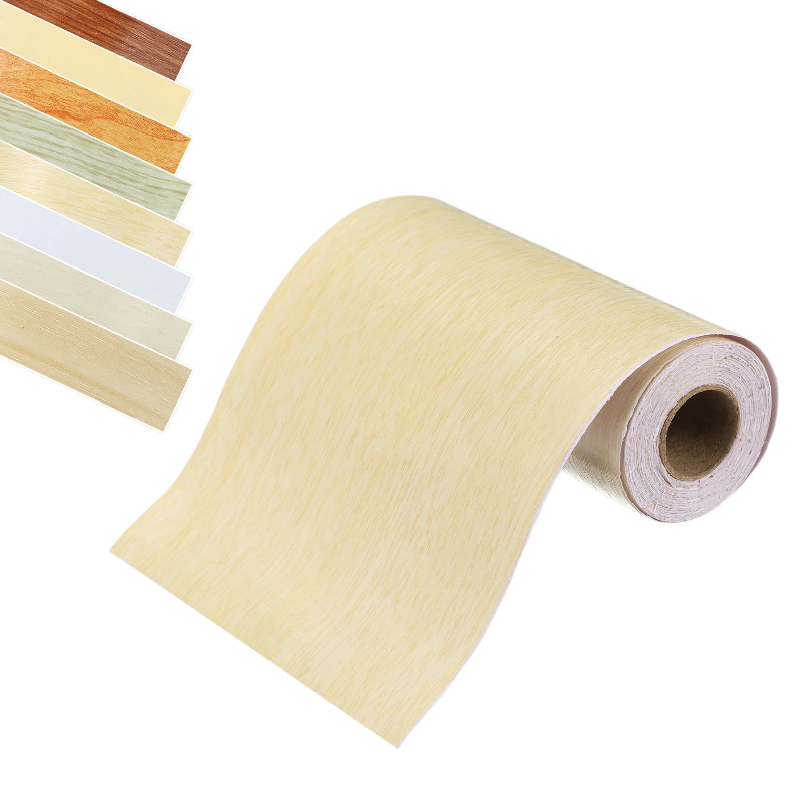 Uxcell Wood Grain Tape, 2"x16 Ft Wall Paper Border Sticker Self ...